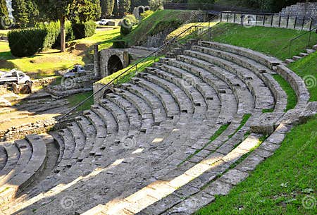 Ancient Amphitheatre in Italy Stock Photo - Image of green, europe ...