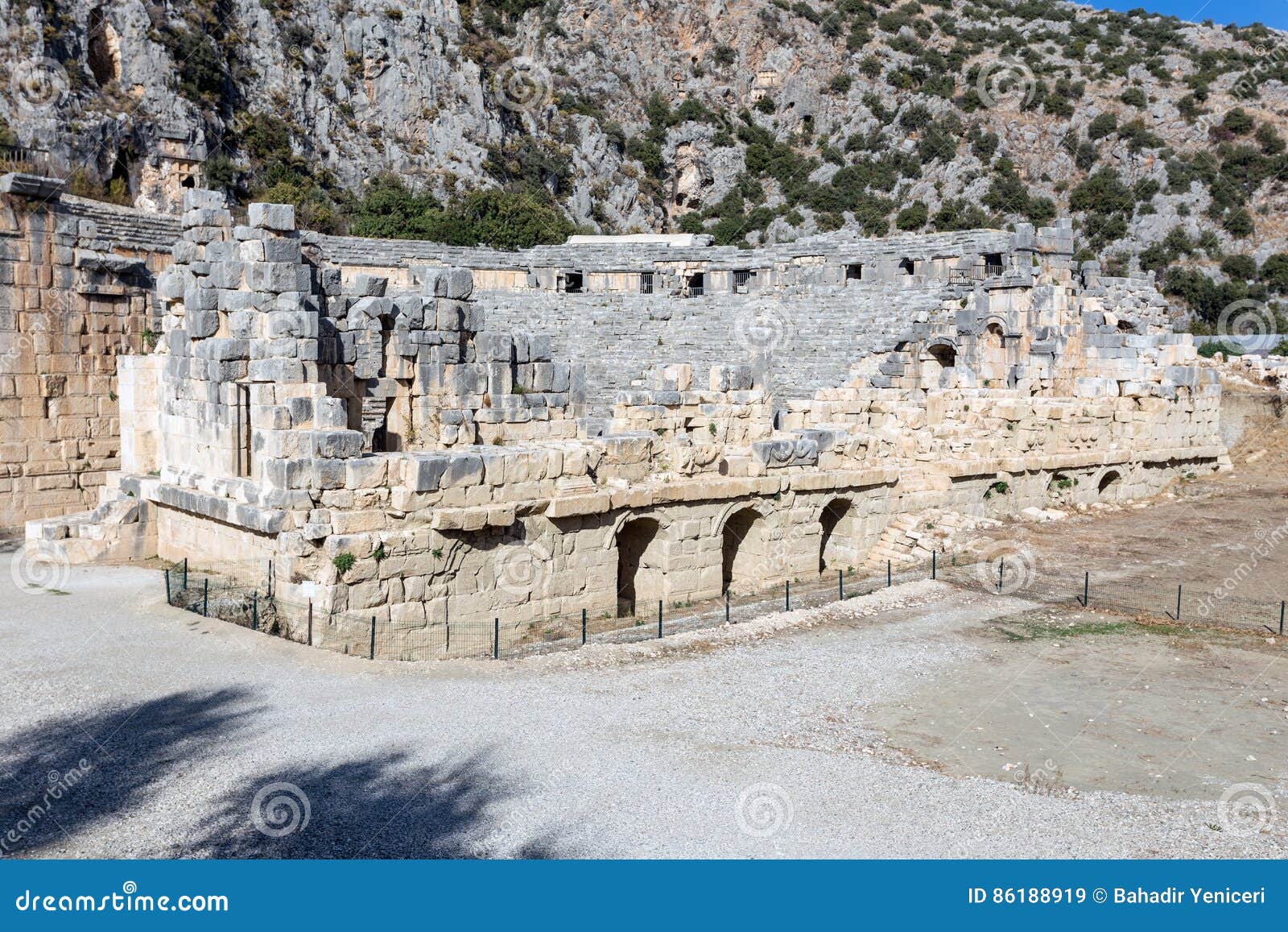 Ancient amphitheatre stock image. Image of lycian, demre - 86188919