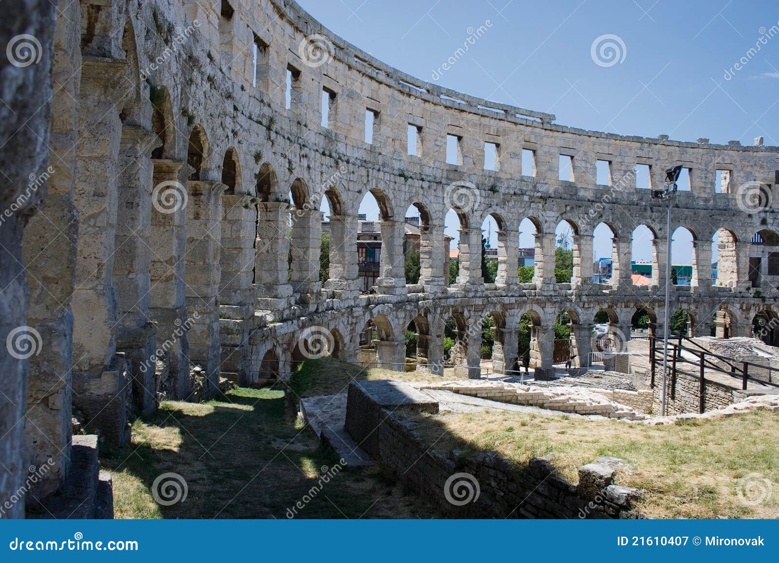 Ancient Amphitheatre in Pula Stock Image - Image of tourism, stone ...