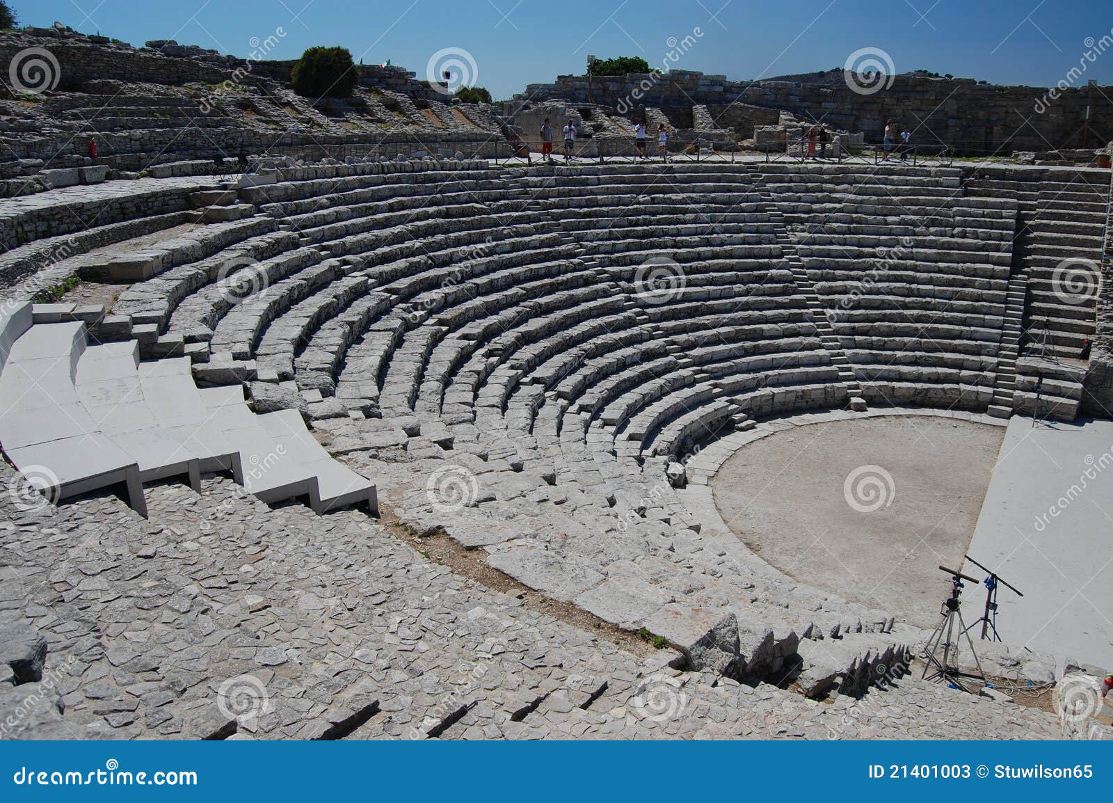 The Ancient Amphitheatre at Segesta, Sicily Stock Image - Image of ...