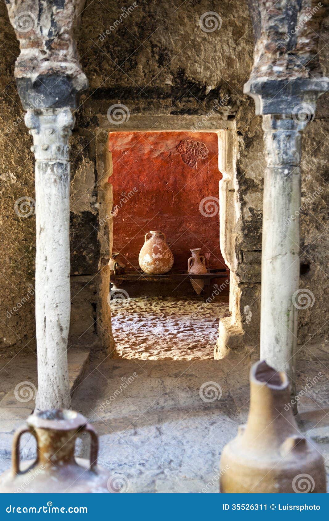 Ancient amphoras stock image. Image of vessels, pottery - 35526311