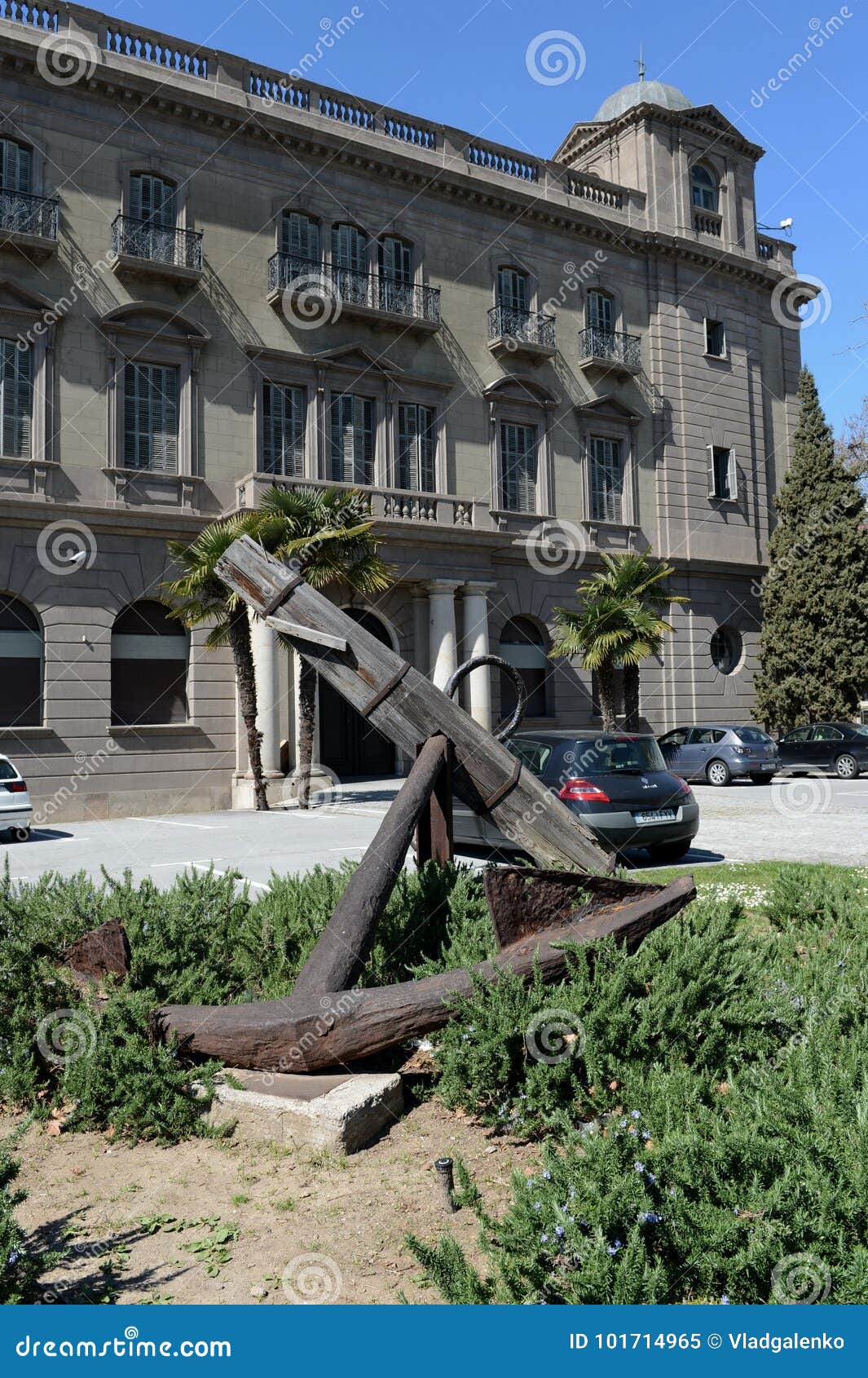 Ancient Anchor in the Street of Barcelona. Editorial Image - Image of ...