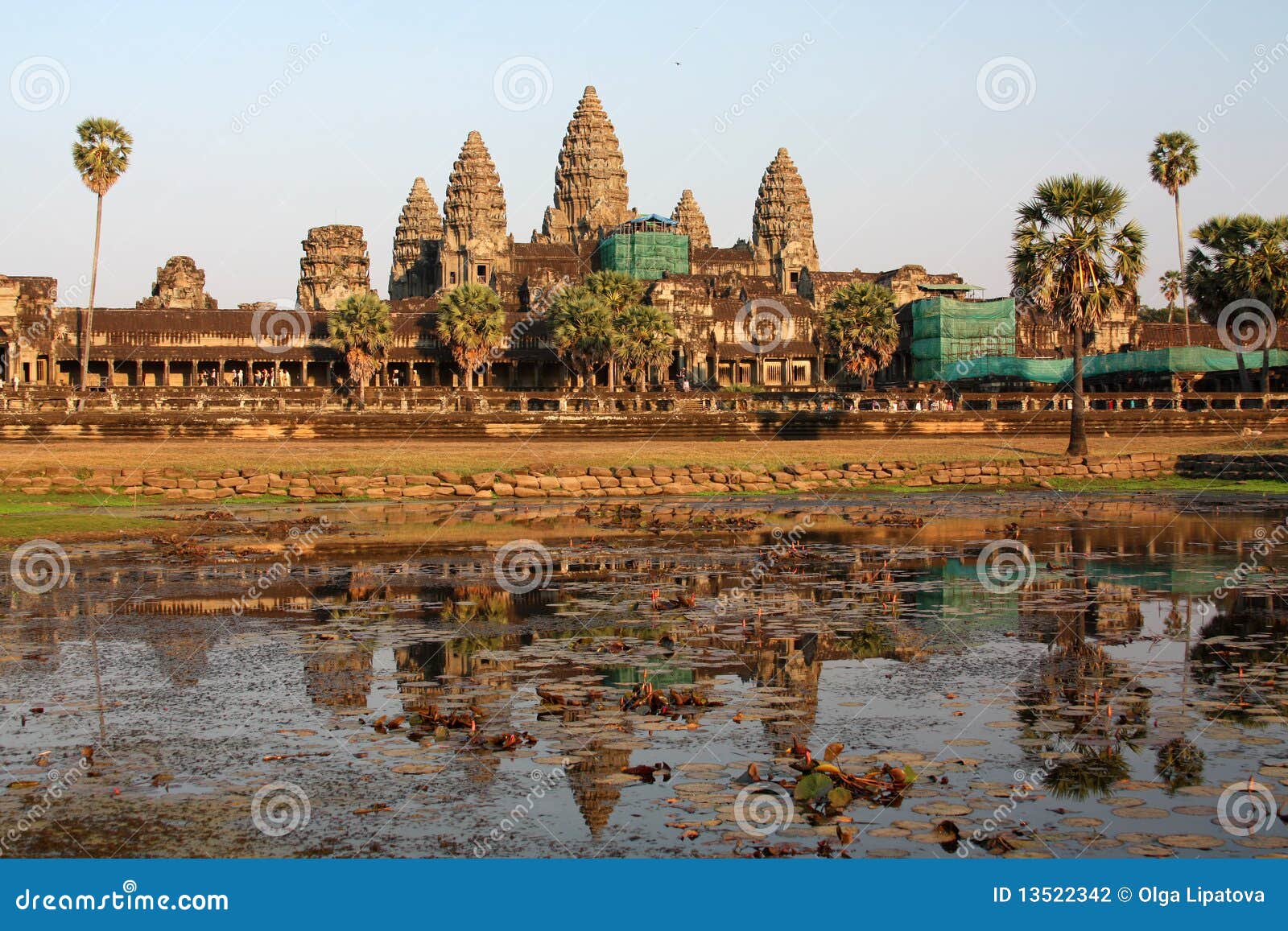 Ancient Angkor Wat stock photo. Image of building, archaeology - 13522342