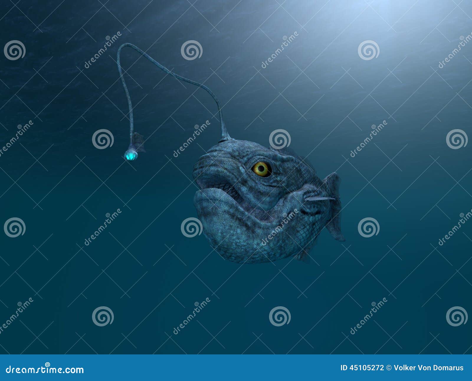 Ancient Angler Fish-Dinosaur Royalty-Free Illustration | CartoonDealer ...
