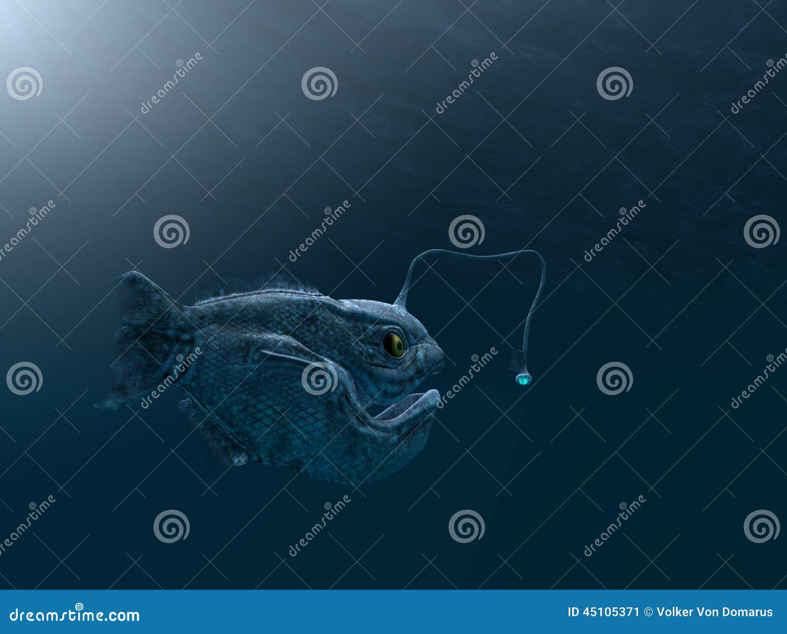 Ancient angler fish stock illustration. Illustration of underwater ...