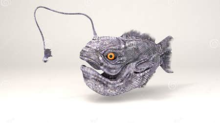 Ancient Angler Fish-Dinosaur Stock Illustration - Illustration of ...