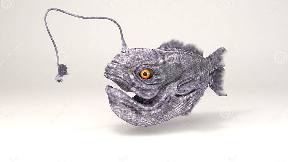 Ancient Angler Fish-Dinosaur Stock Illustration - Illustration of ...
