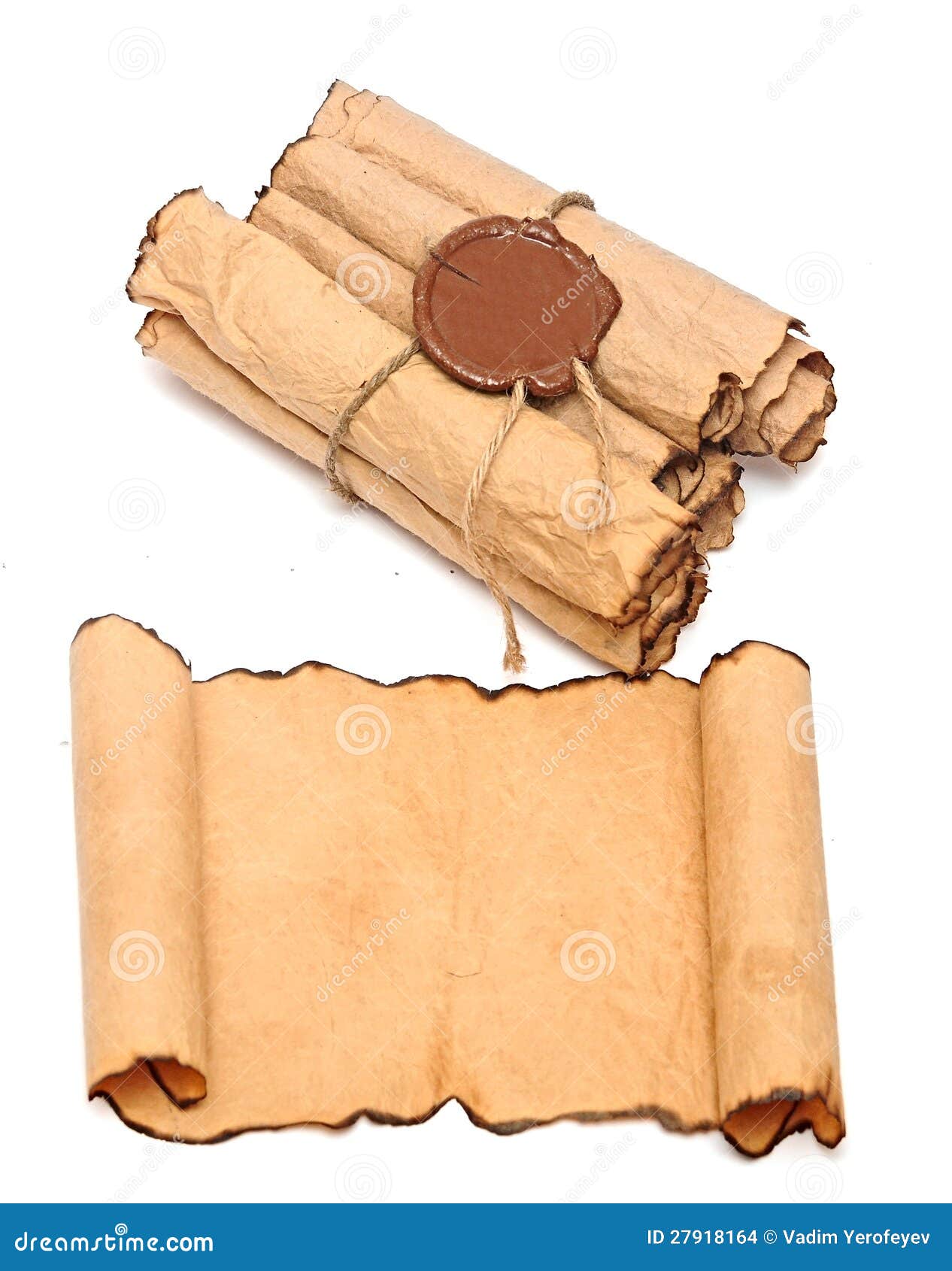 Ancient antique scrolls stock photo. Image of sheet, announcement ...