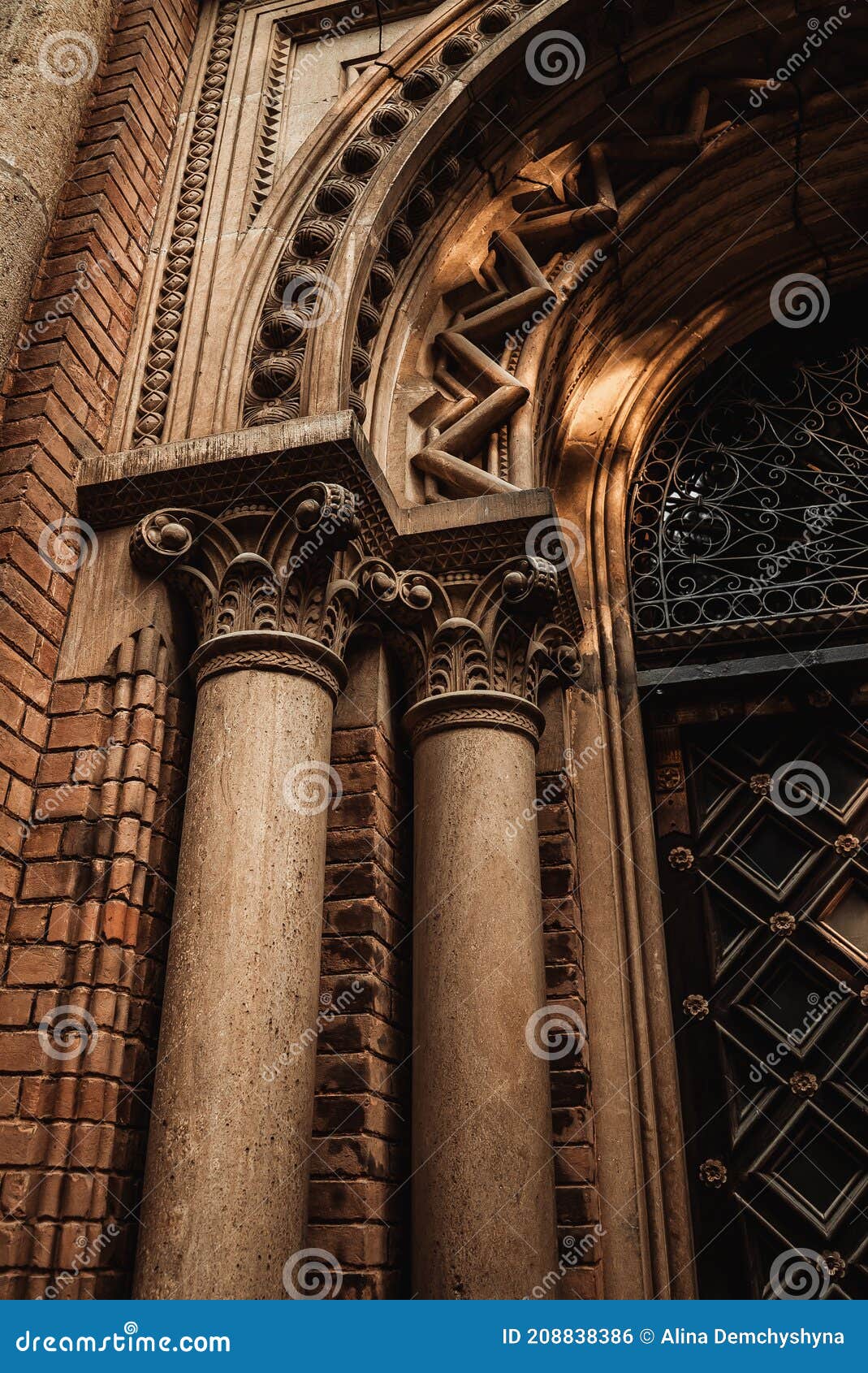 Ancient Antique Stone Columns Adorn the Old Historic Building 1 Stock ...