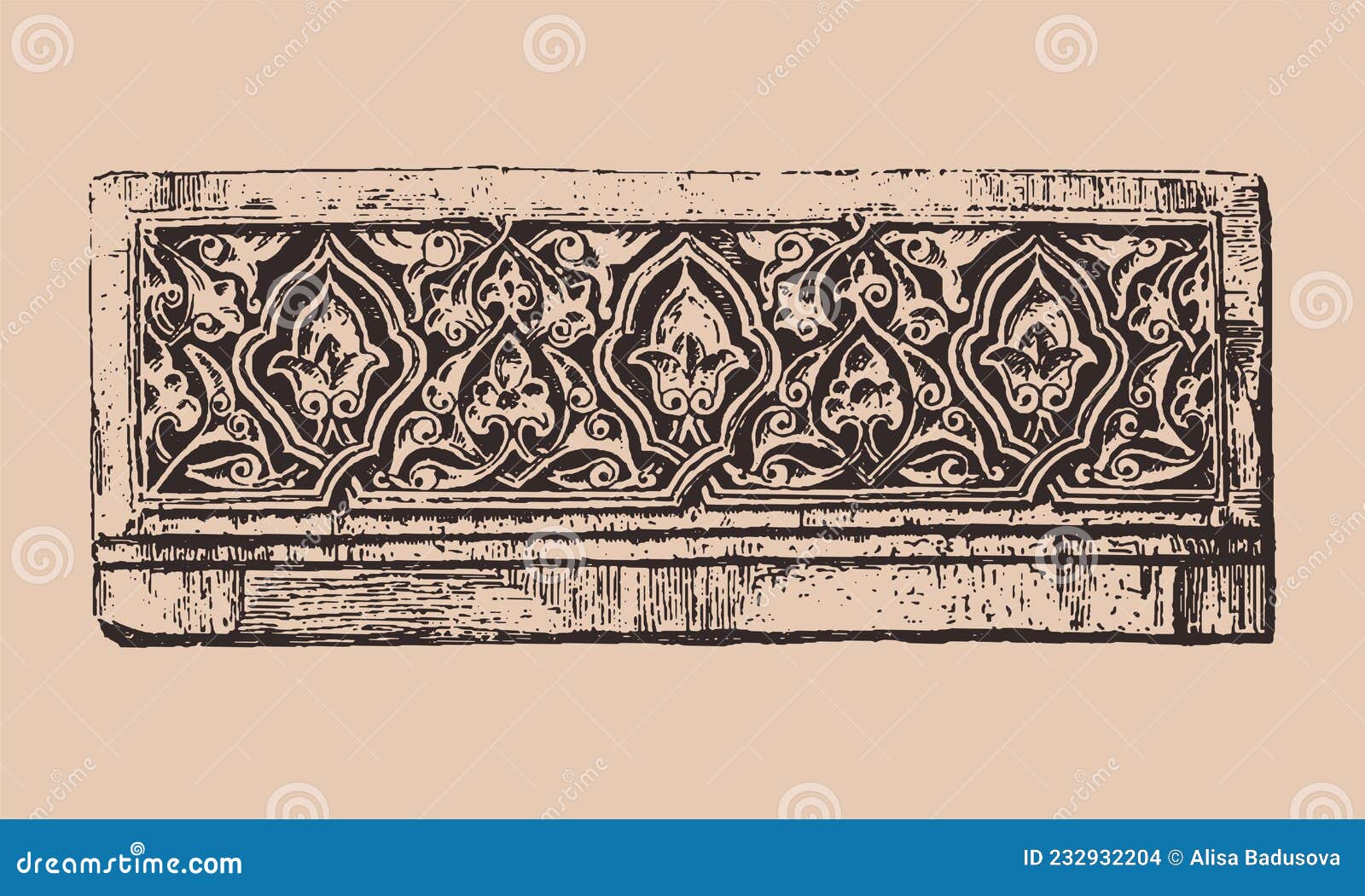 Ancient Antique Traditional Frame Ornament Stock Vector - Illustration ...