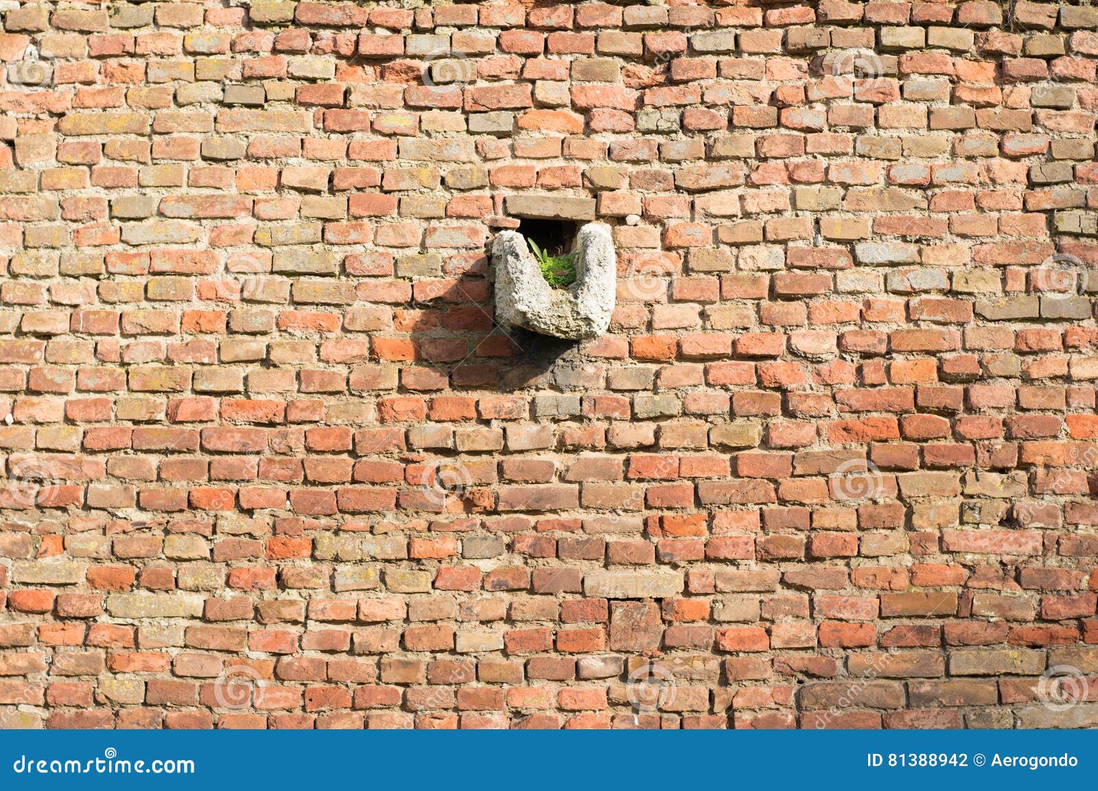 Ancient Aqueduct Pipe in Brick Wall Stock Photo - Image of detail ...