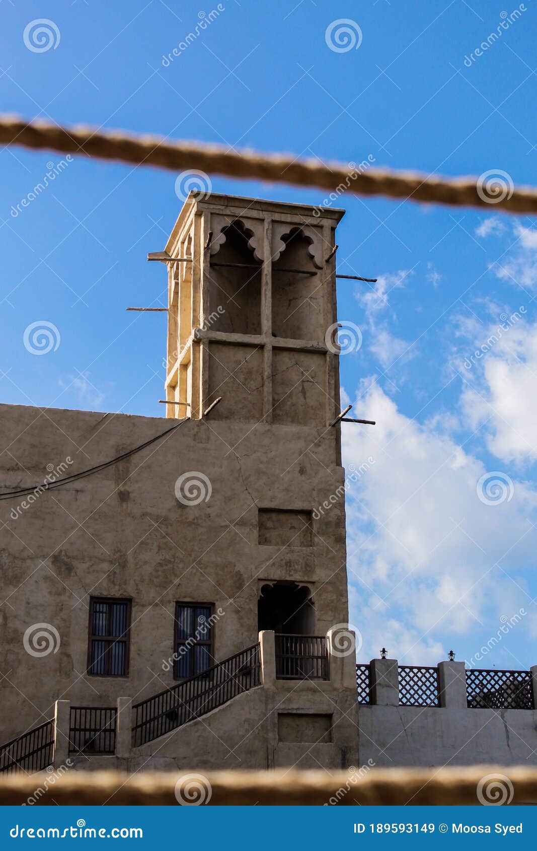 Ancient Arab Architecture Buildings Preserved in Dubai, UAE Stock Image ...