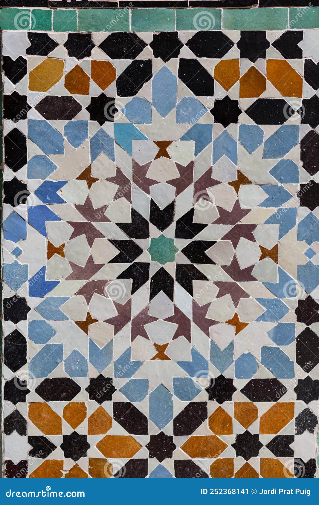 Ancient Arabian Tile Pattern on a Wall with Star Shape Stock Image ...