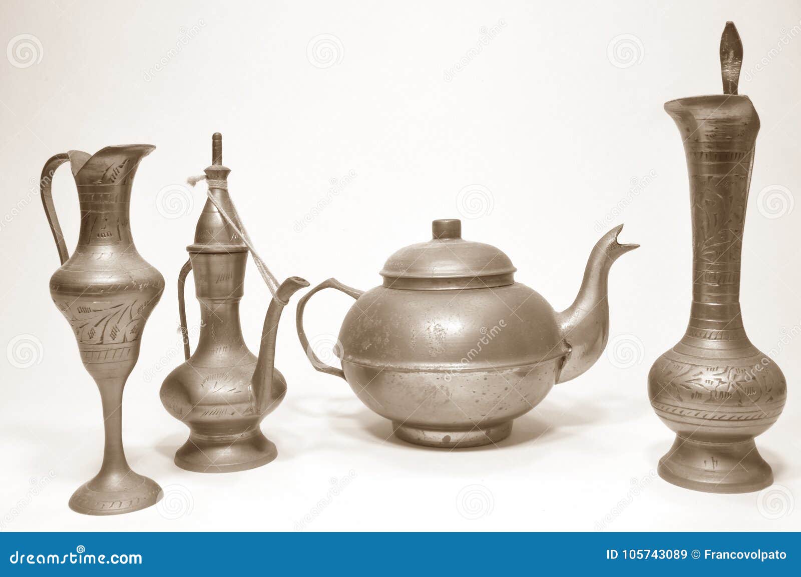 Ancient Arab Objects of a Tea Service 02 Stock Image - Image of ...
