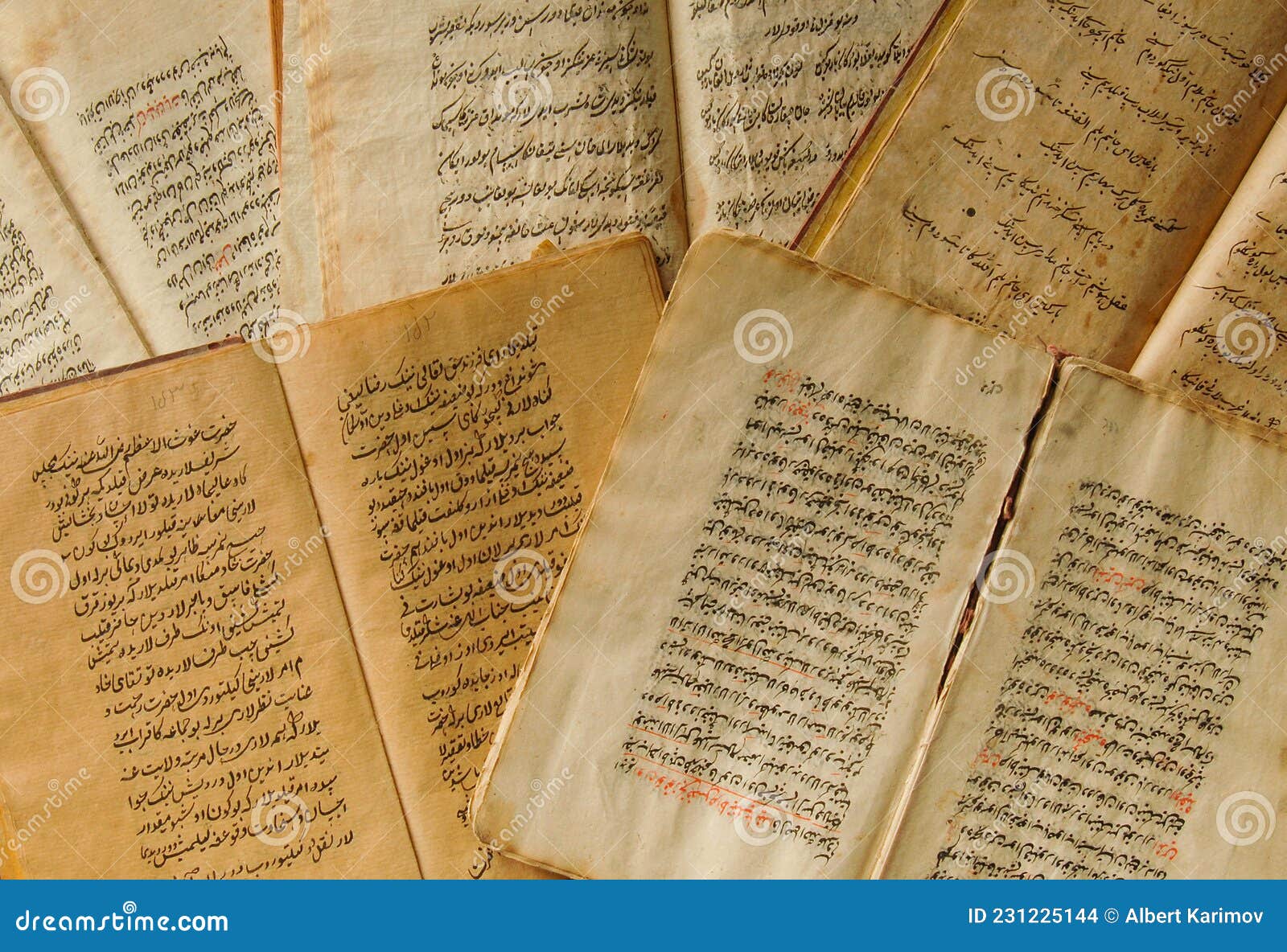 Ancient arabic book stock photo. Image of manuscript - 231225144