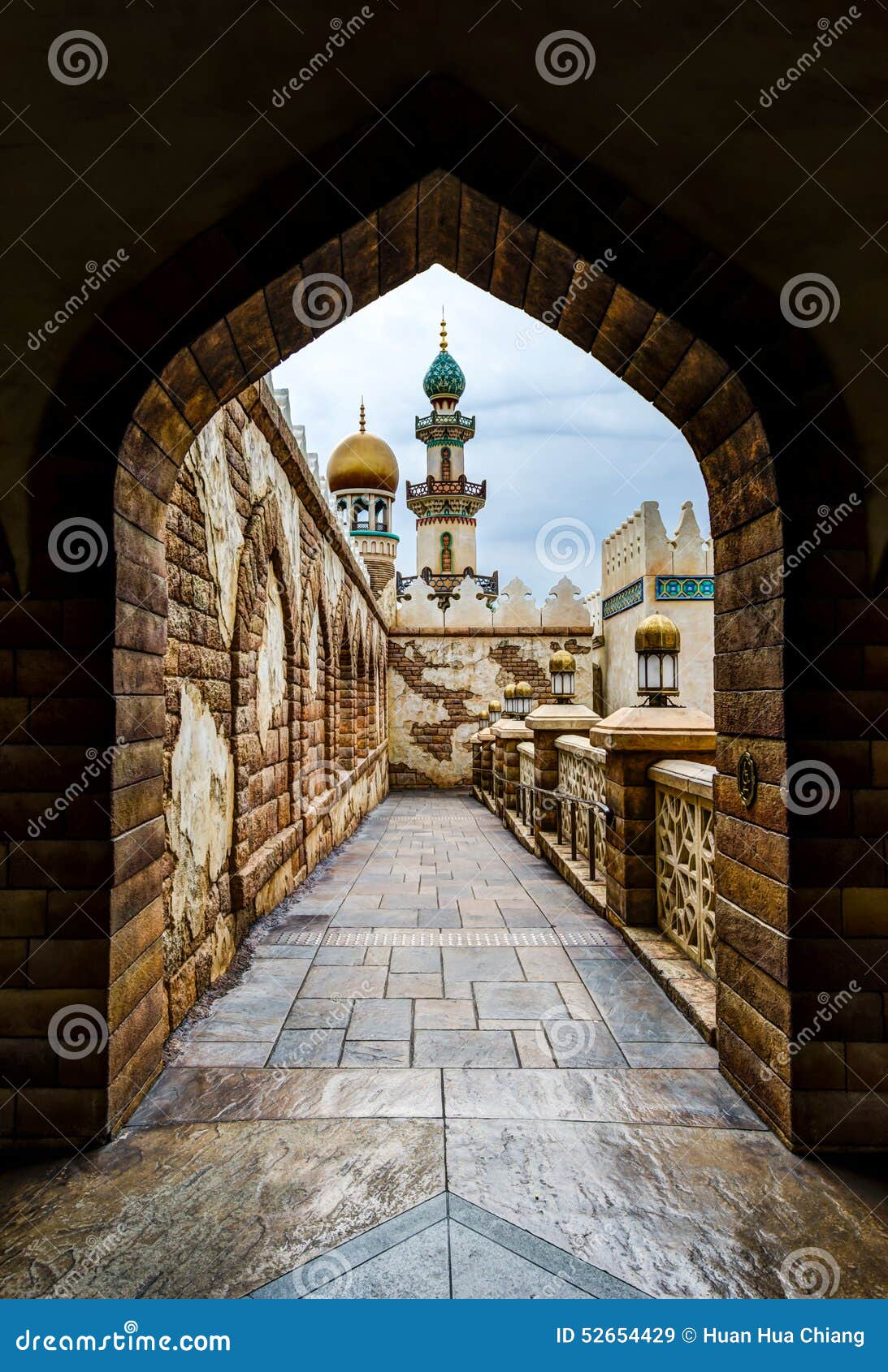 Ancient arabic hallway stock image. Image of ancient - 52654429