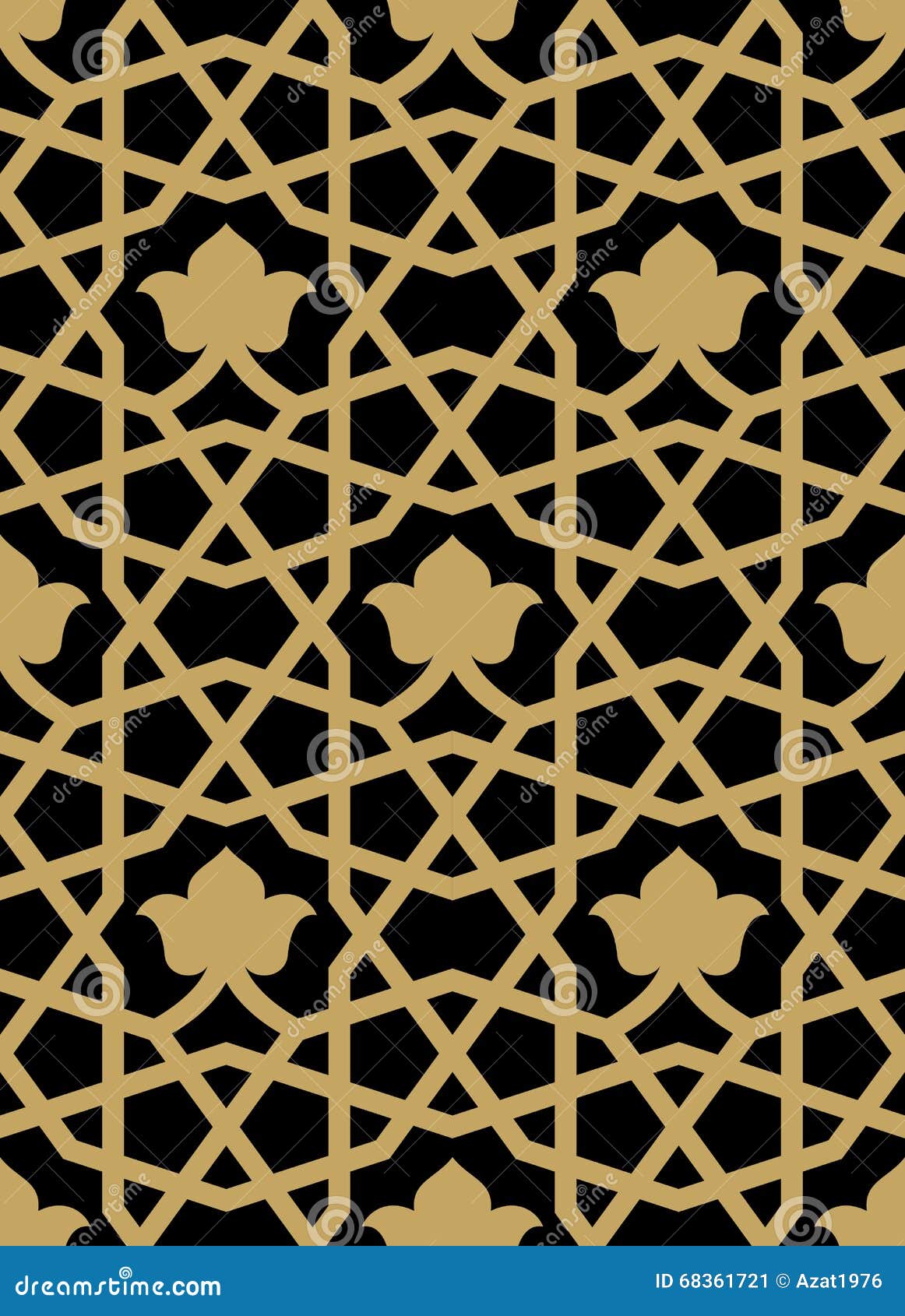 Ancient Arabic Seamless Pattern Stock Vector - Illustration of vector ...