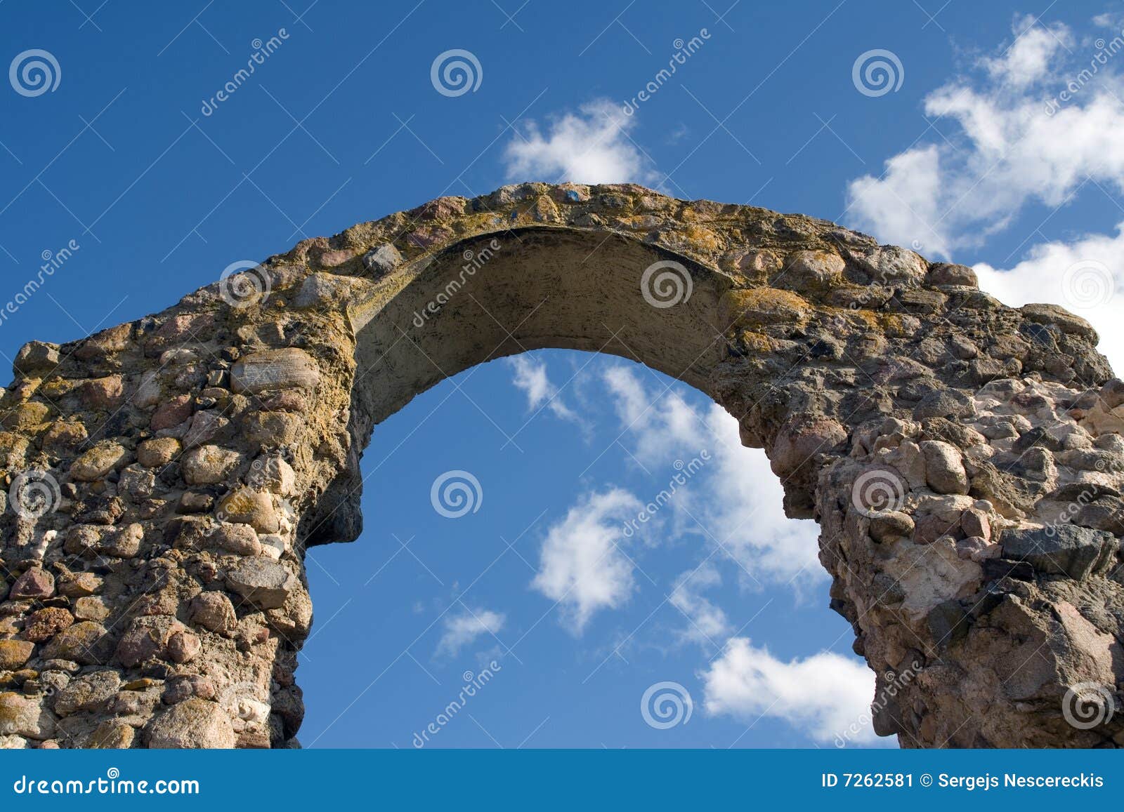 Ancient Arc on Sky Background. Stock Image - Image of frame, ruin: 7262581