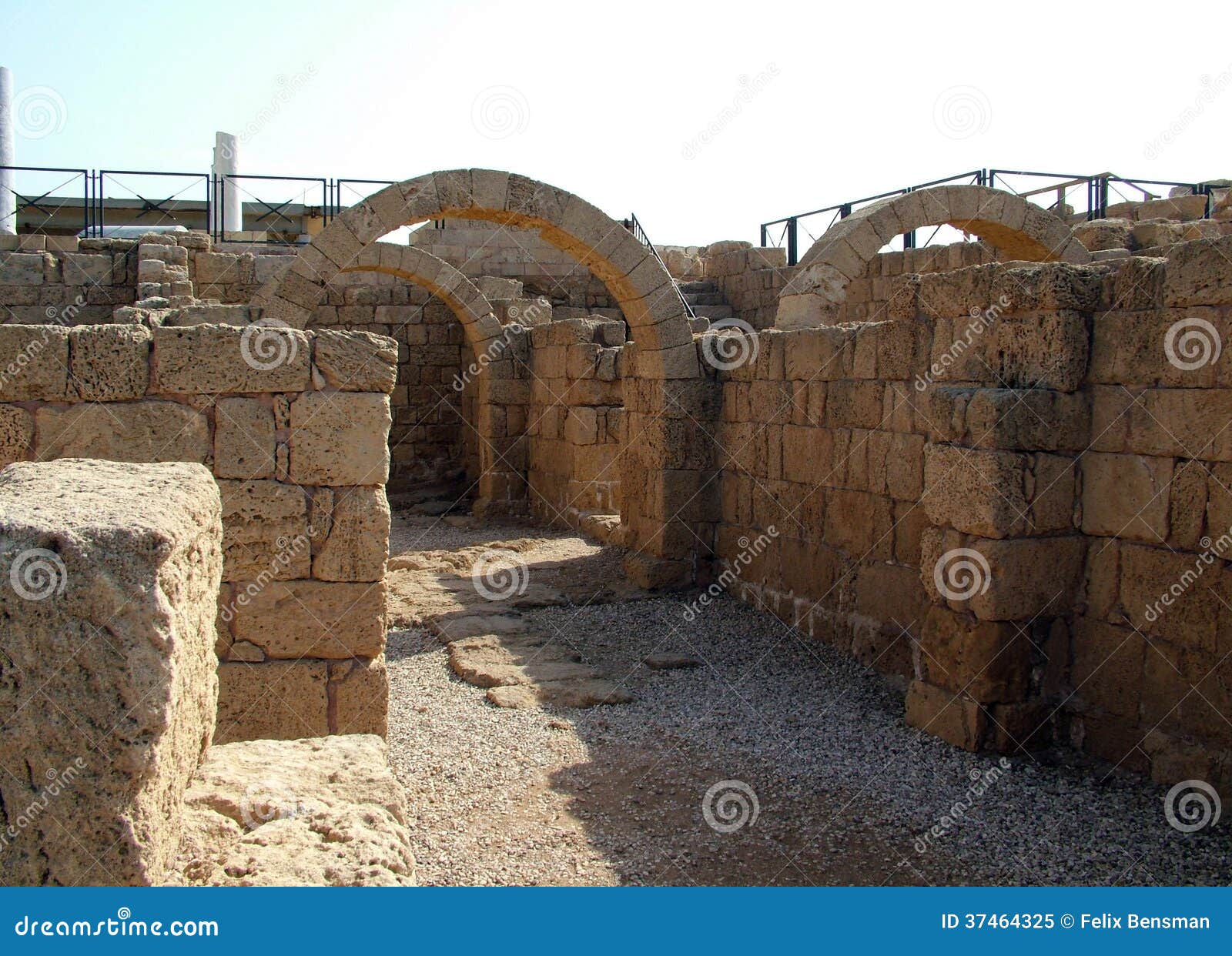 Ancient Arch. Caesarea stock image. Image of israel, archeology - 37464325