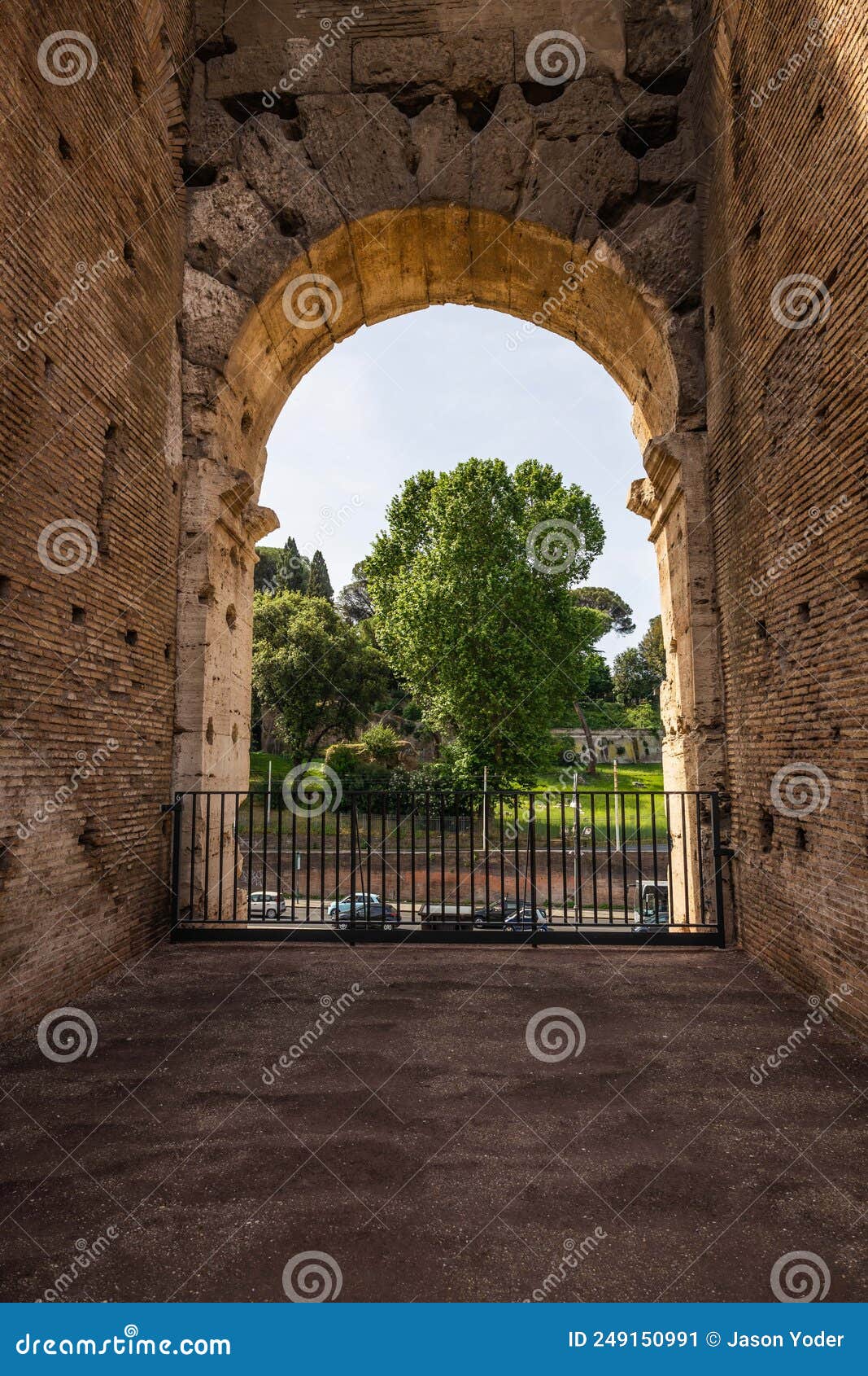 An Ancient Arch Corridor in the Coliseum of Rome Stock Image - Image of ...