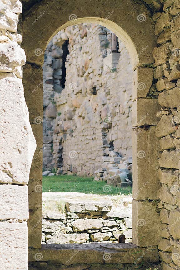 Ancient Arch Doorway in Construction of Medieval Castle Stock Image ...