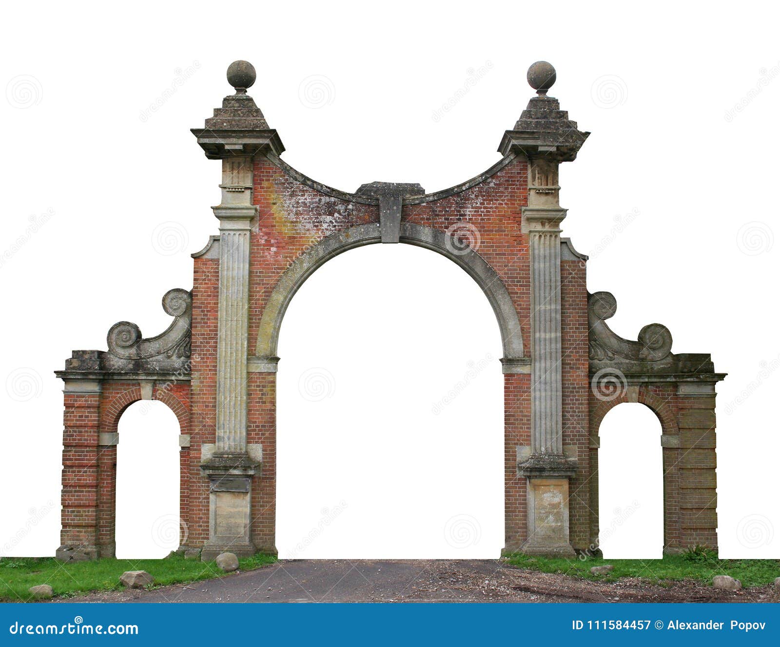 Ancient arch,the gate. stock image. Image of object - 111584457