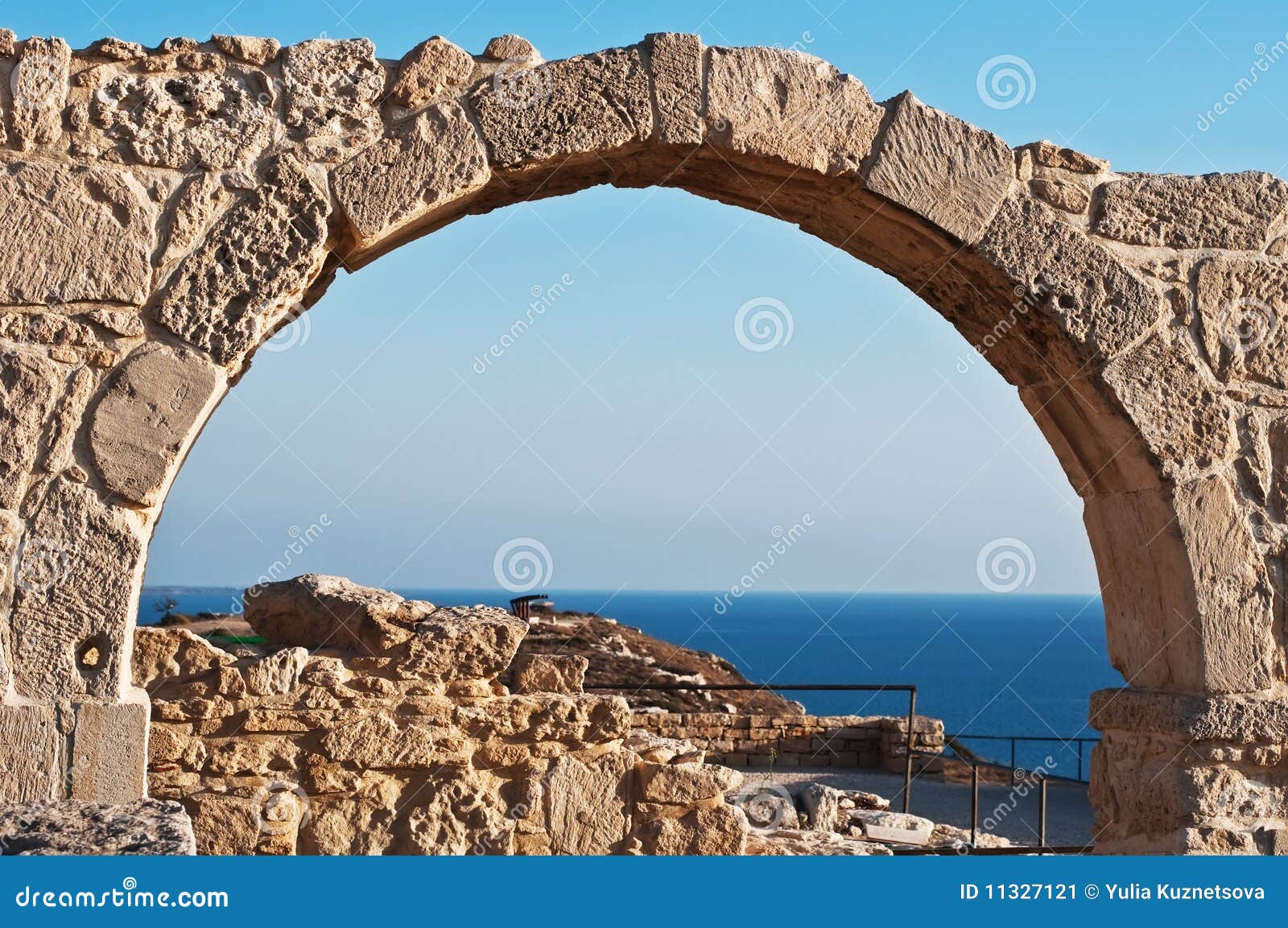 Ancient Arch at Kourion, Cyprus Stock Image - Image of traditional ...