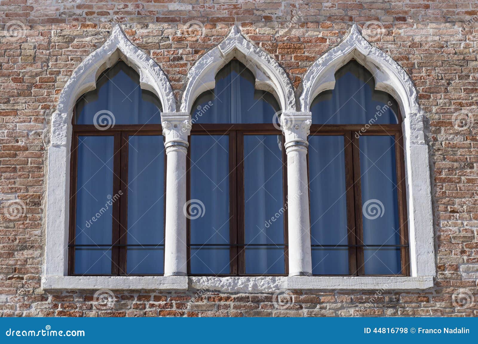 Ancient Arched Windows Typical of Venice Stock Photo - Image of ...