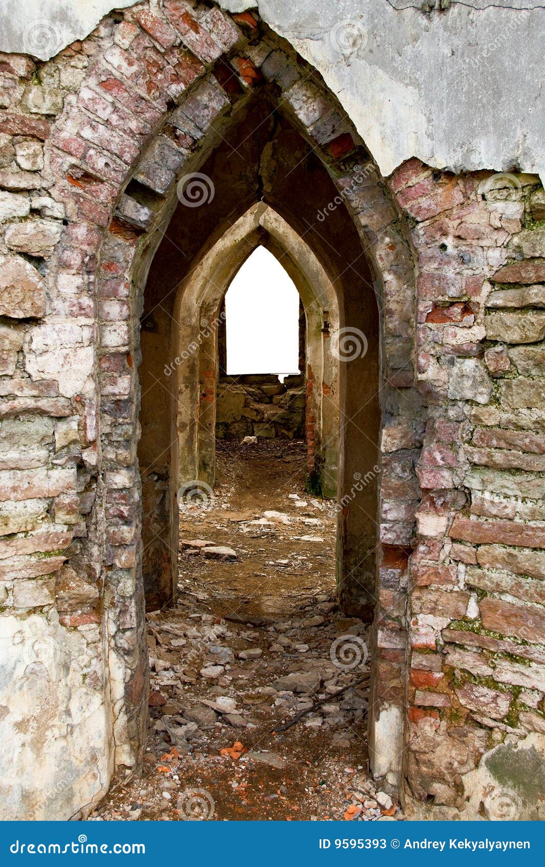 Ancient Arches through the Brick Walls Stock Image - Image of arch ...