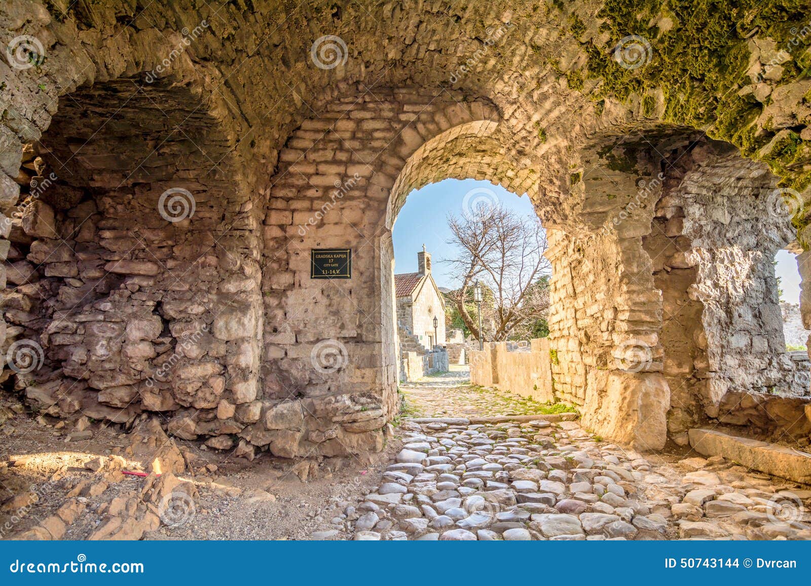 Ancient Arches in the Pathway To the Old Town of Bar Stock Photo ...