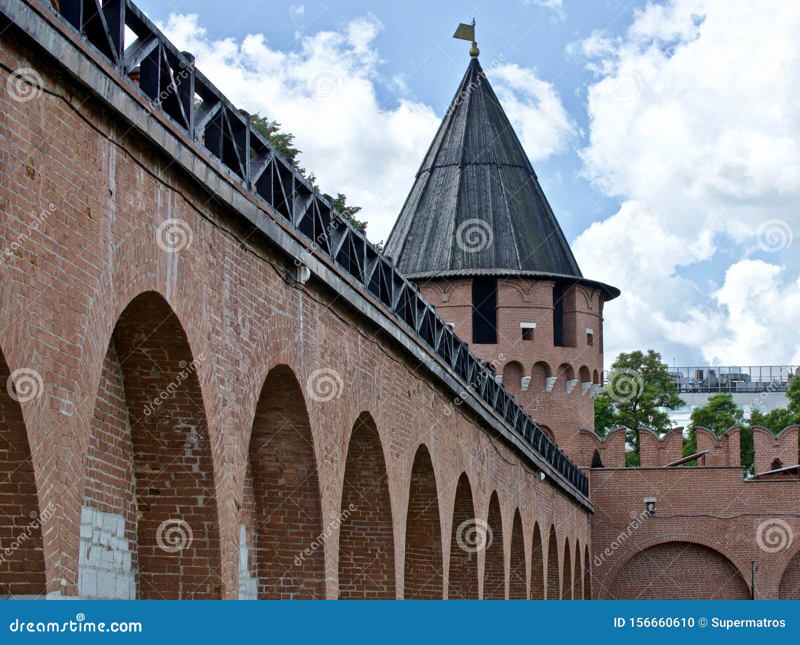 Ancient Architectural Complex Fortress Tula Kremlin Stock Photo - Image ...