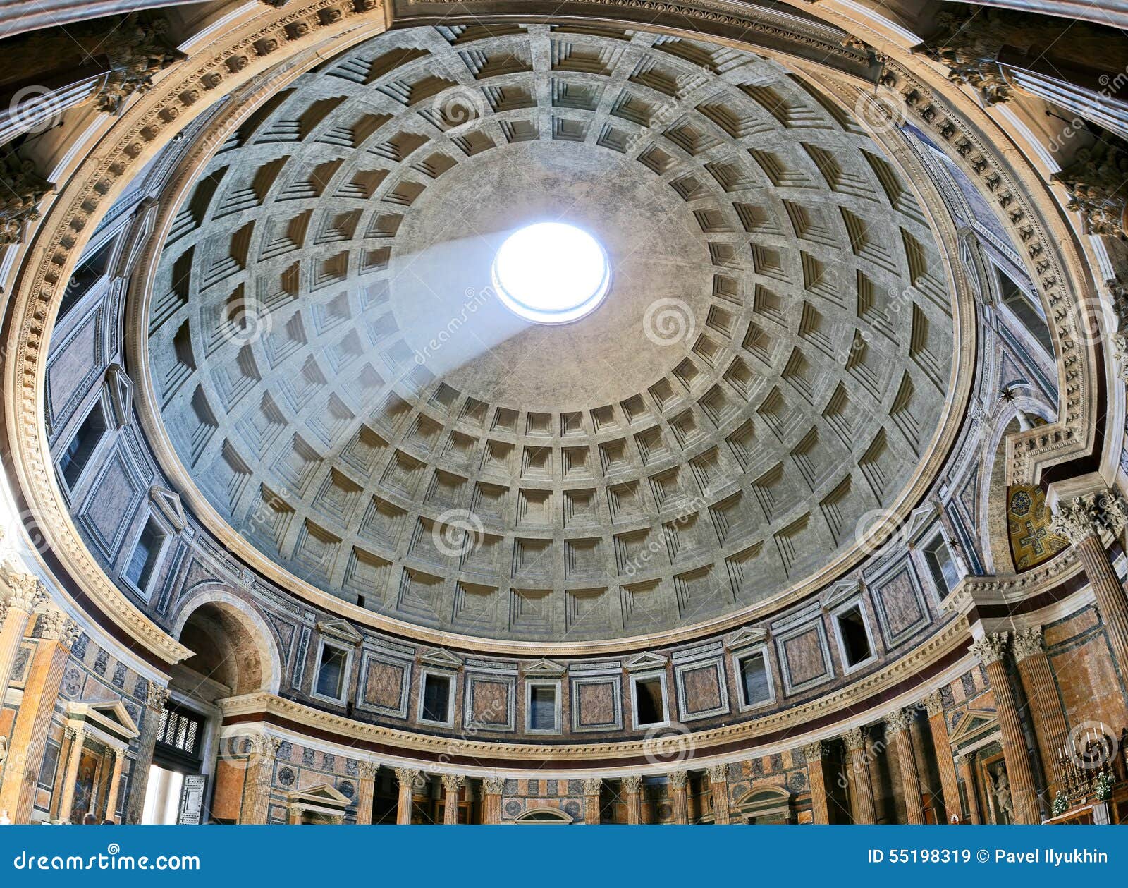 Ancient Architectural Masterpiece of Pantheon in Roma, Italy Editorial ...