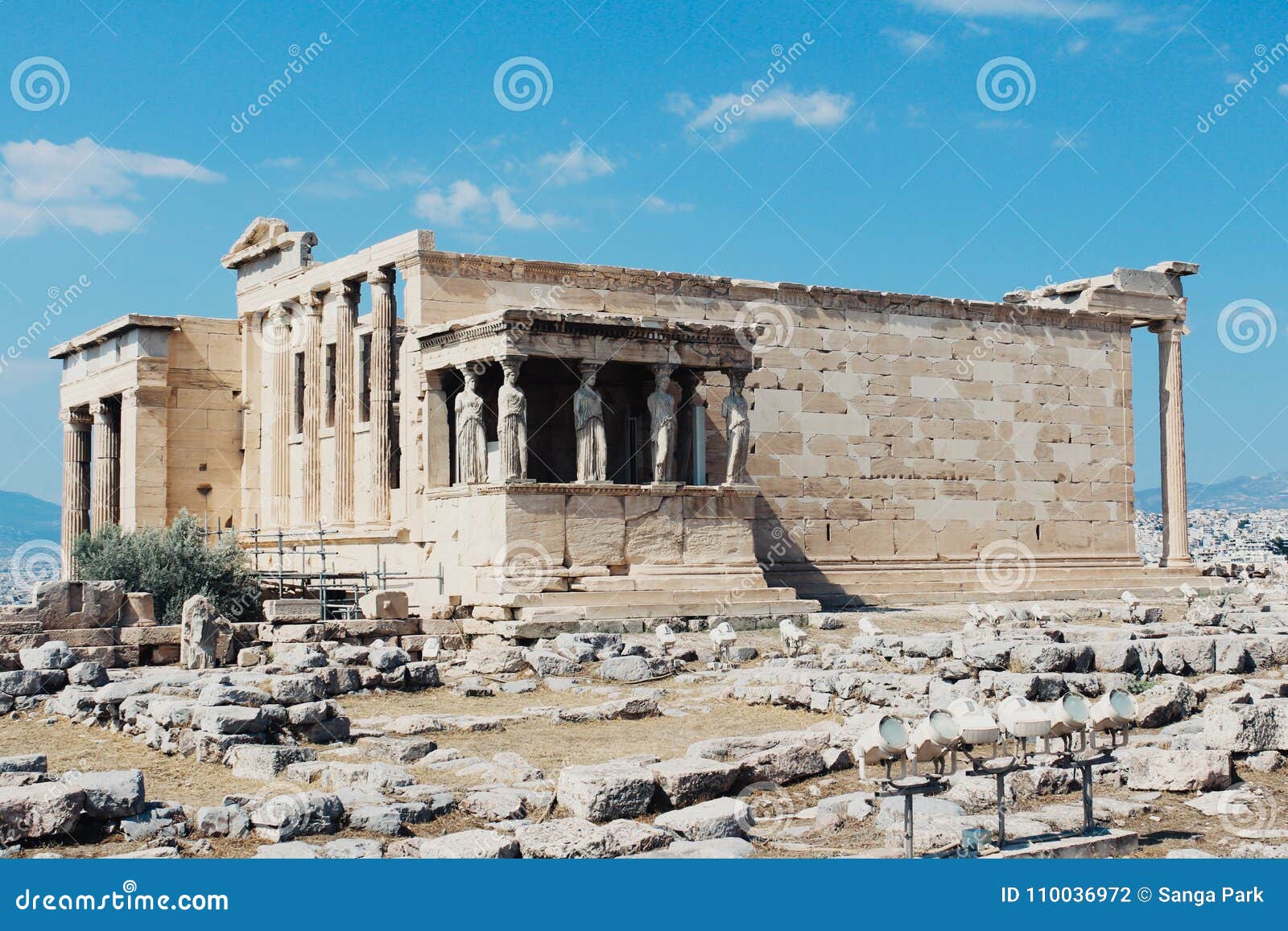 Acropolis Ancient Ruins in Athens, Greece Stock Photo - Image of ...