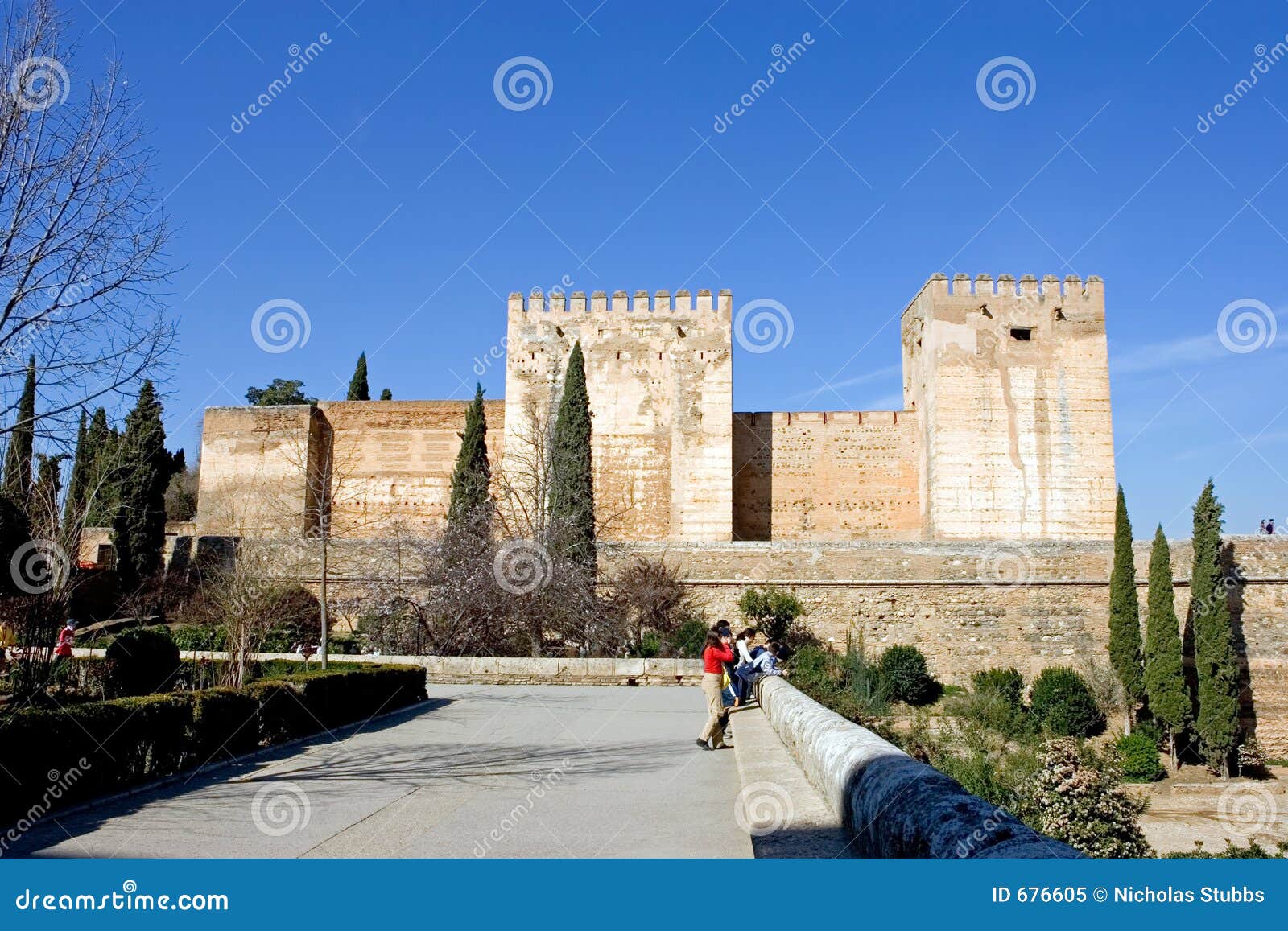 Ancient Architecture in the Alhambra Palace in Spain Stock Image ...