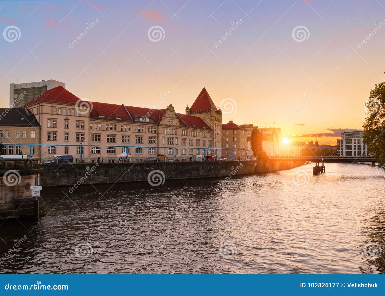 Ancient Architecture of Berlin during Sunset. Stock Image - Image of ...