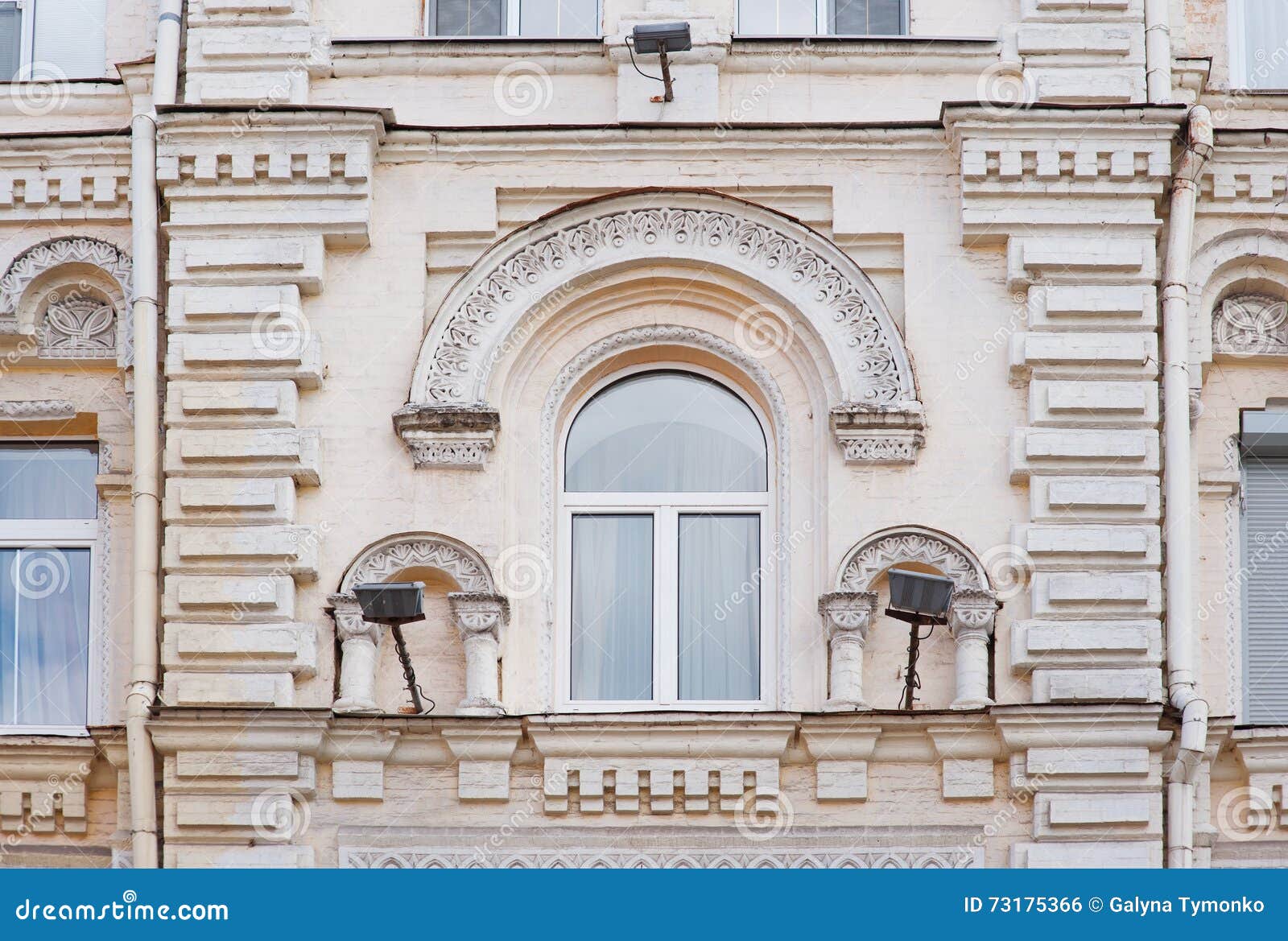 Ancient Architecture Building with Windows in Classic Style Stock Photo ...