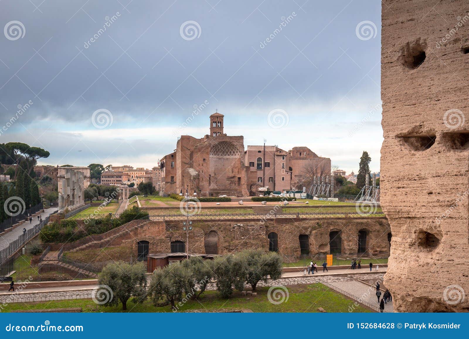 Ancient Architecture on the Palatine Hill in Rome, Italy Stock Photo ...