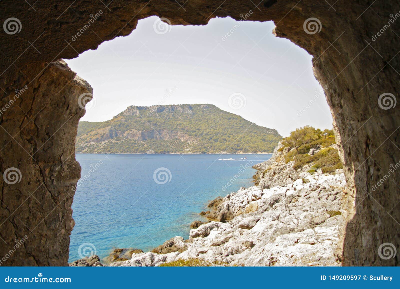 Ancient Architecture on St. Nicholas Island - Gemiler Island, Turkey ...