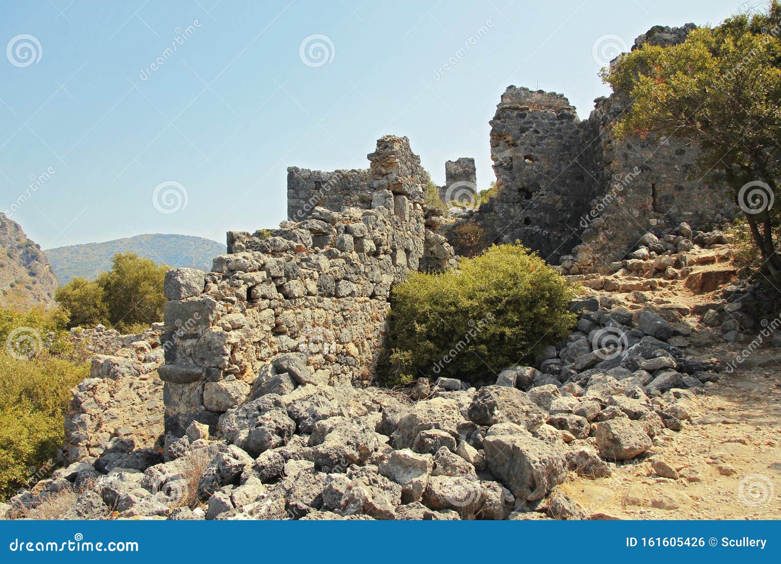 Ancient Architecture on St. Nicholas Island - Gemiler Island, Turkey ...