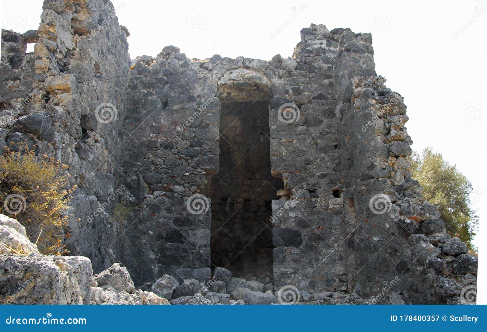 Ancient Architecture on St. Nicholas Island - Gemiler Island, Turkey ...