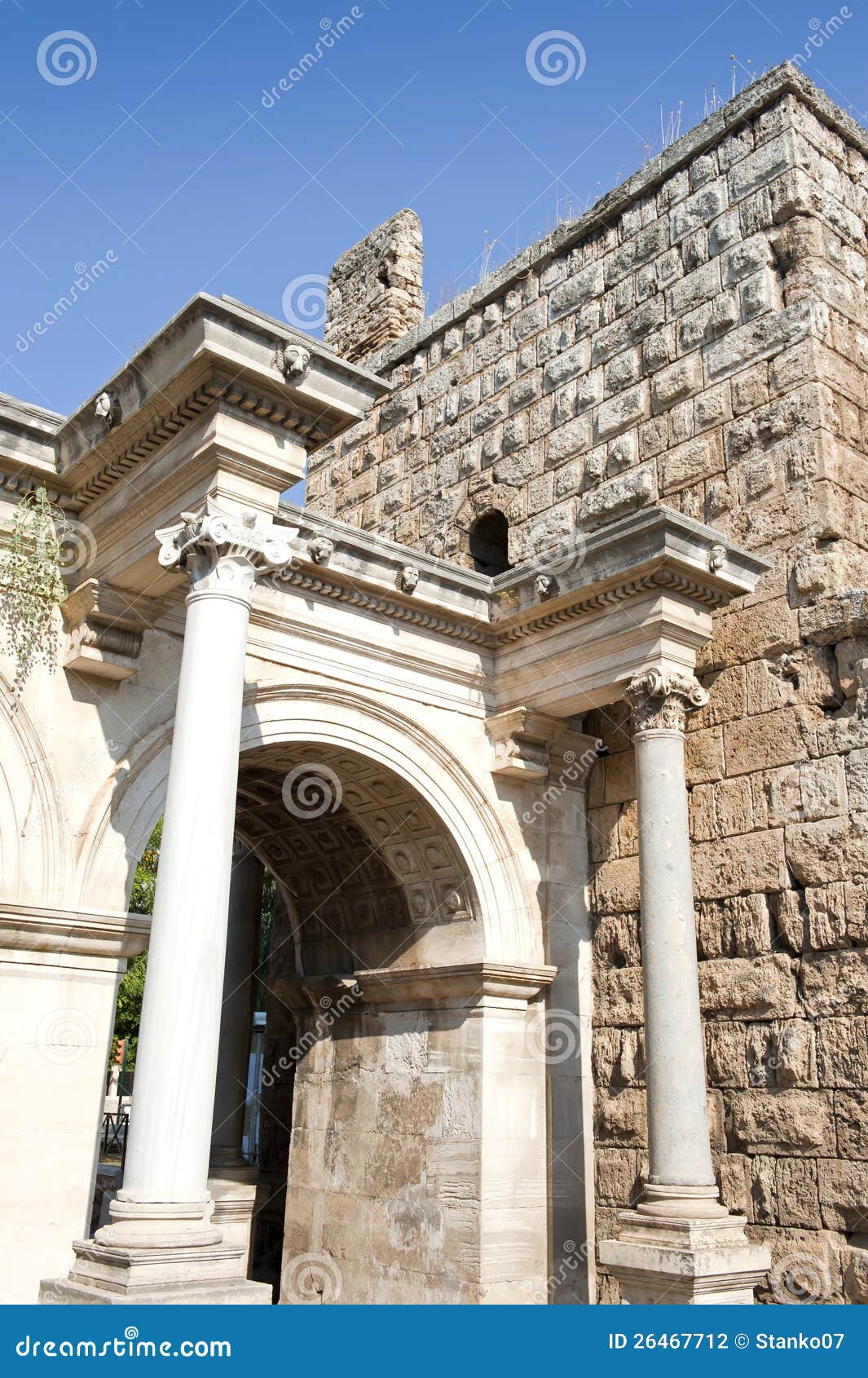 Ancient archway stock photo. Image of antique, alanya - 26467712
