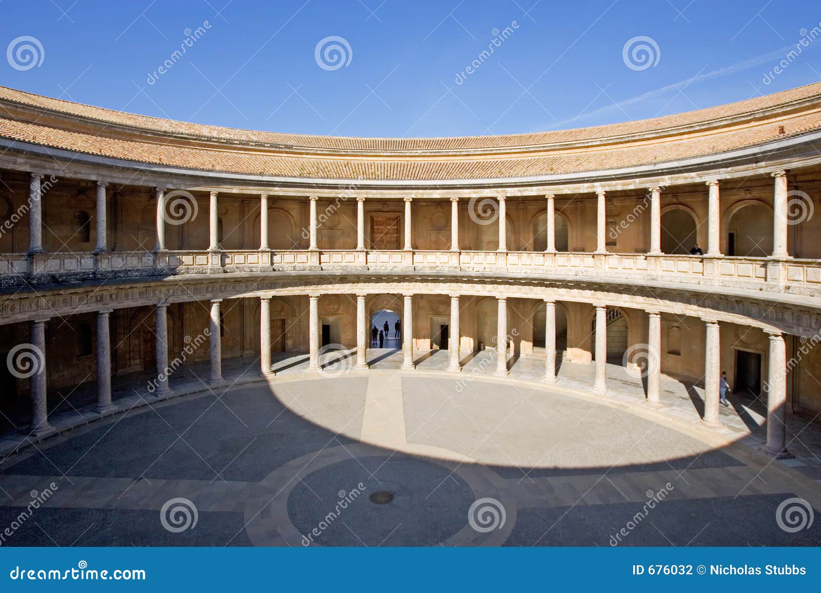 Ancient Arena in the Alhambra Palace in Spain Stock Photo - Image of ...