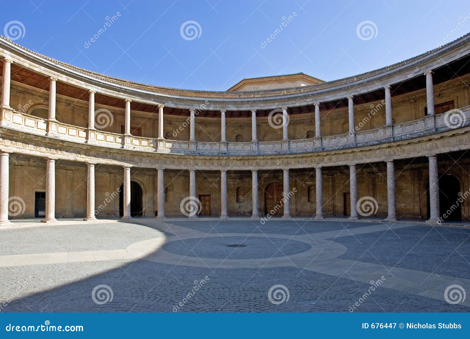 Ancient Arena in the Alhambra Palace in Spain Stock Image - Image of ...