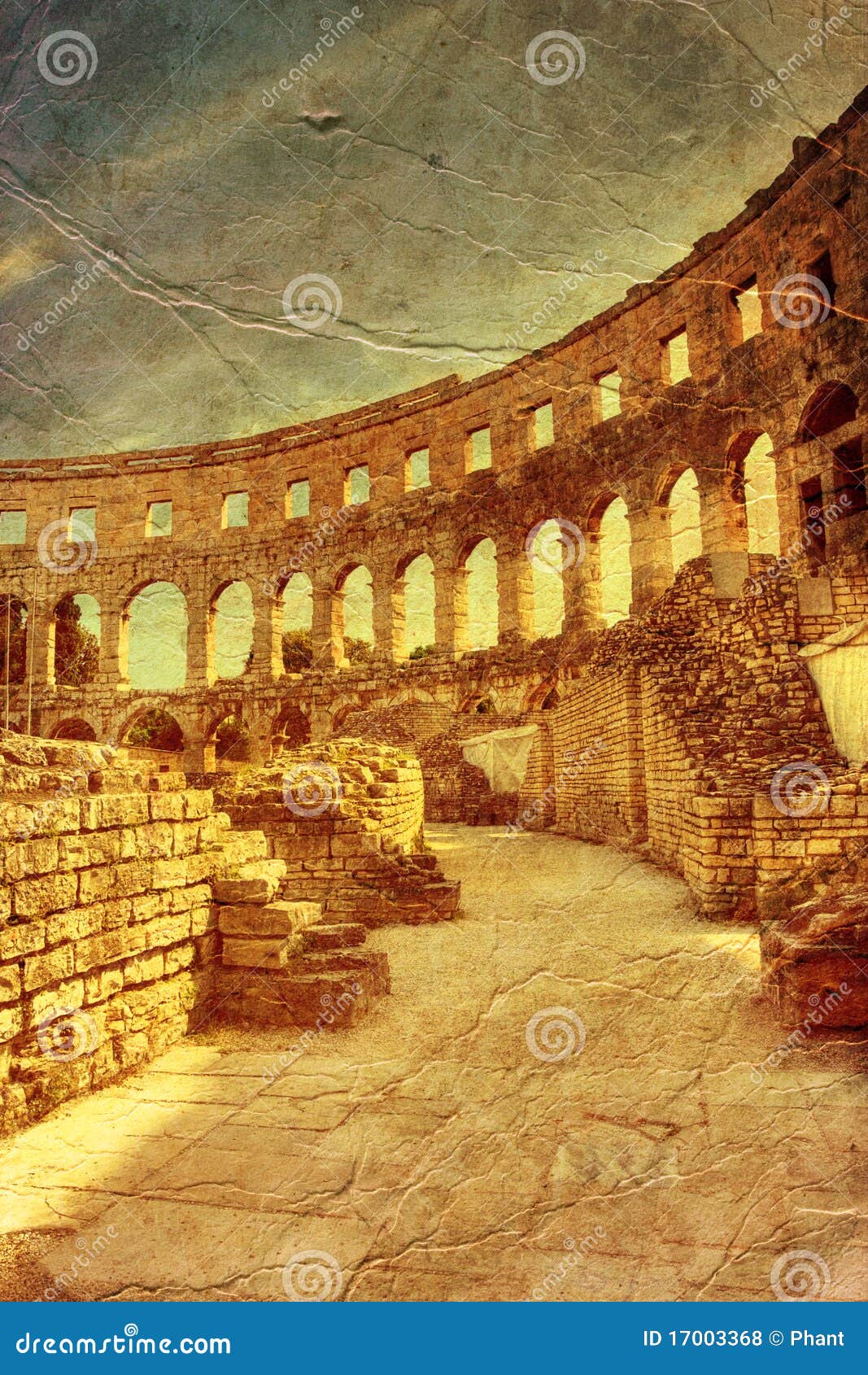 Ancient arena in Pula stock photo. Image of famous, gladiator - 17003368