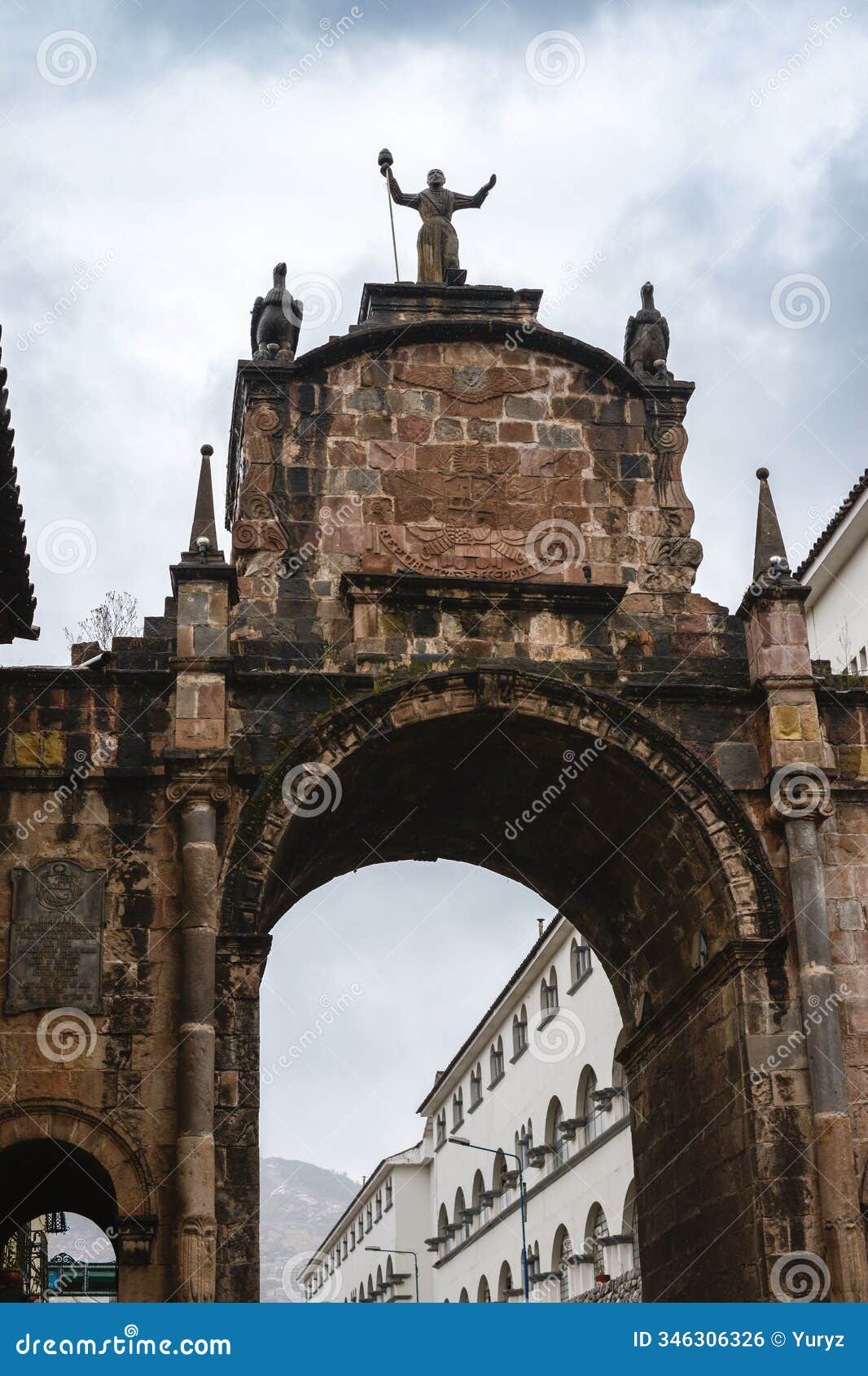 Ancient ark in Cusco, Peru stock photo. Image of cusco - 346306326