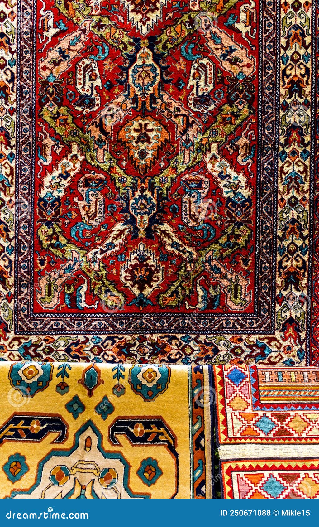 Ancient Armenian Carpets Pattern Stock Photo - Image of tied, color ...
