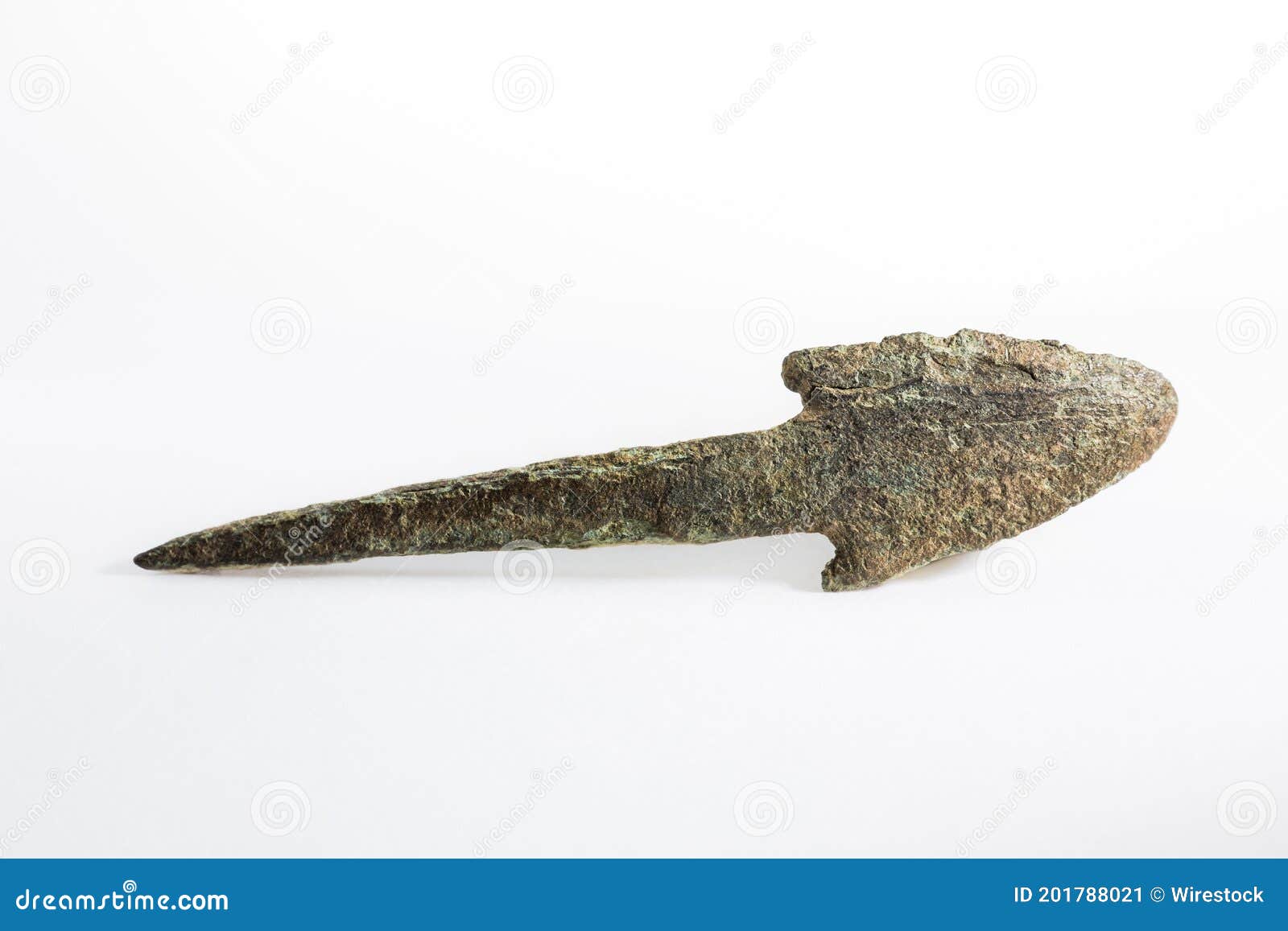 Ancient Arrowhead Isolated on White Background Stock Image - Image of ...