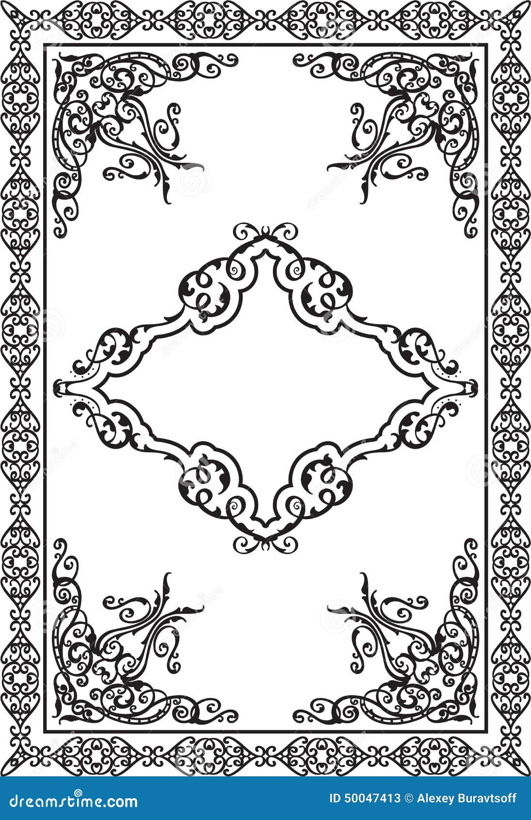 Ancient art border stock vector. Illustration of classic - 50047413