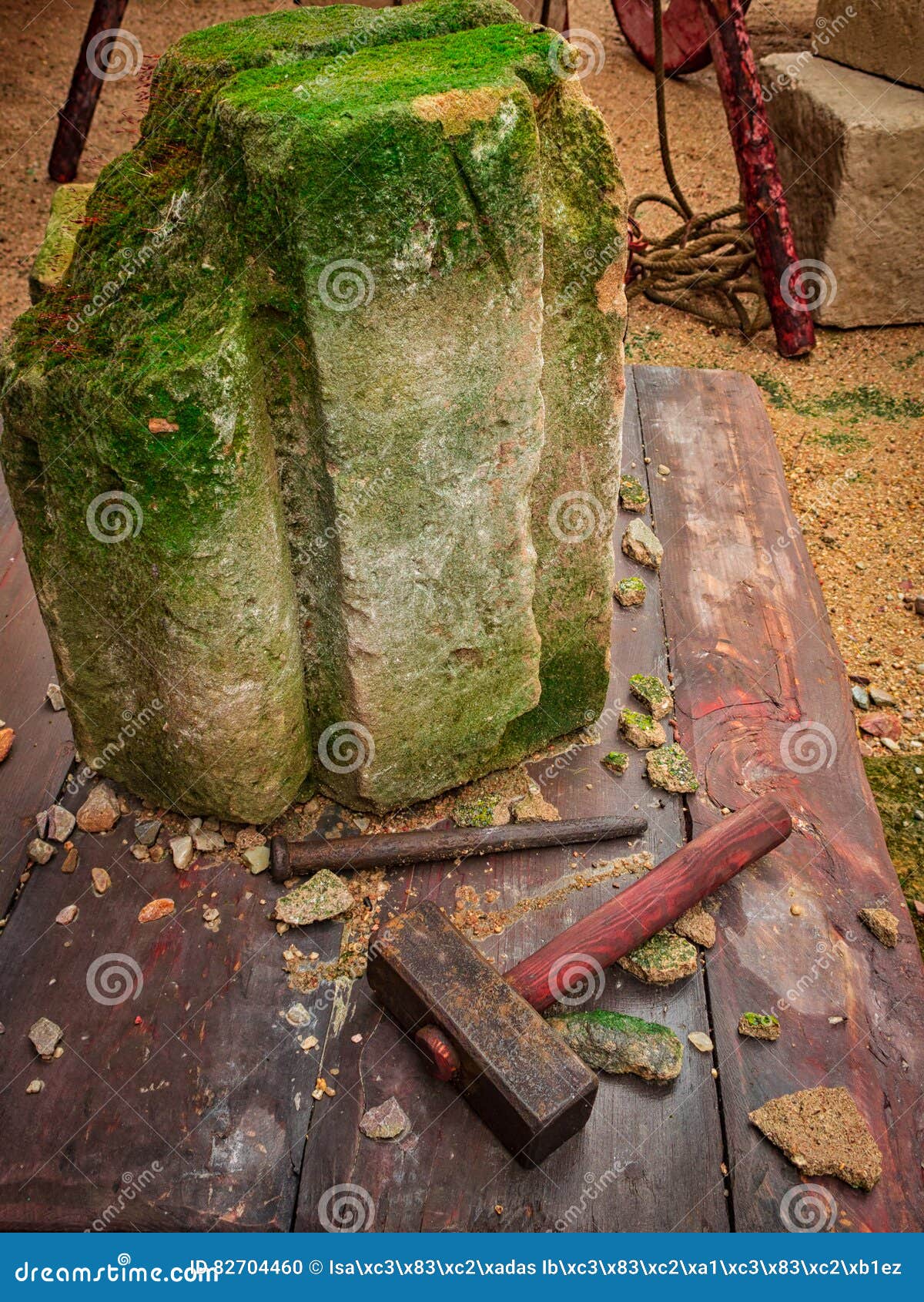 Ancient Artisan Stonecutter Stock Photo - Image of exterior ...