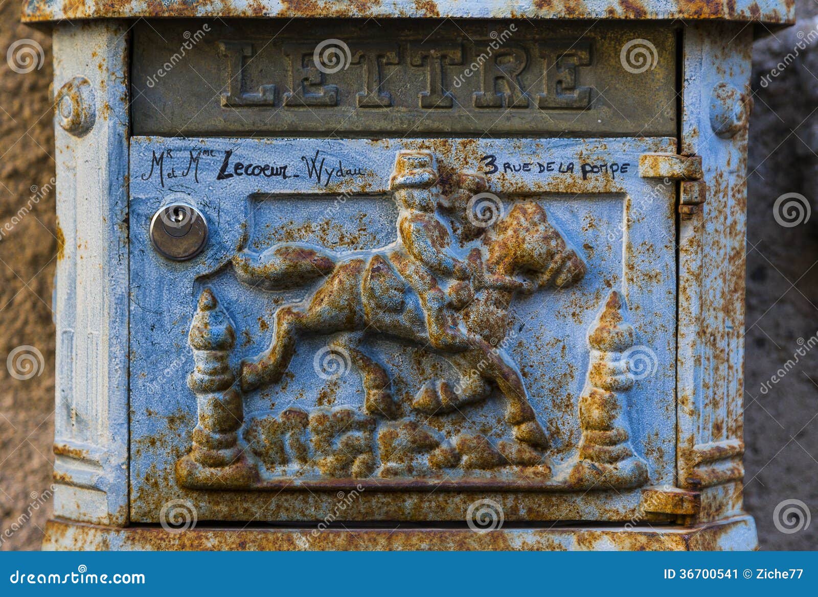 Ancient and Artistic Mail Box Stock Image - Image of antique, postbox ...